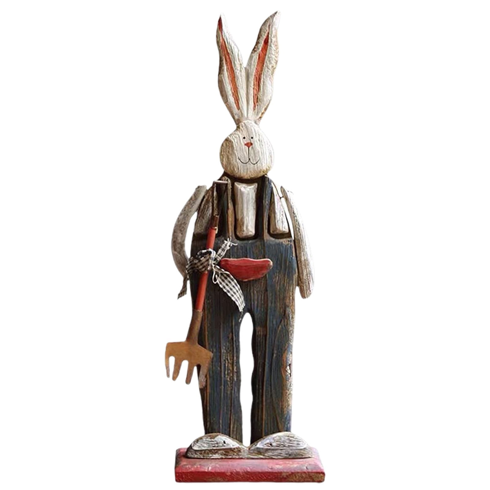 RUIG Easter Standing Bunny Couple,10" Handmade Bunny with Shovel ...