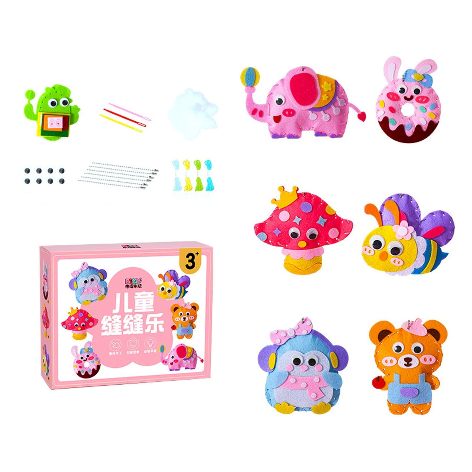 RUIG Easy Sewing Kit for Beginner Kids Arts & Crafts, Easy DIY Projects ...