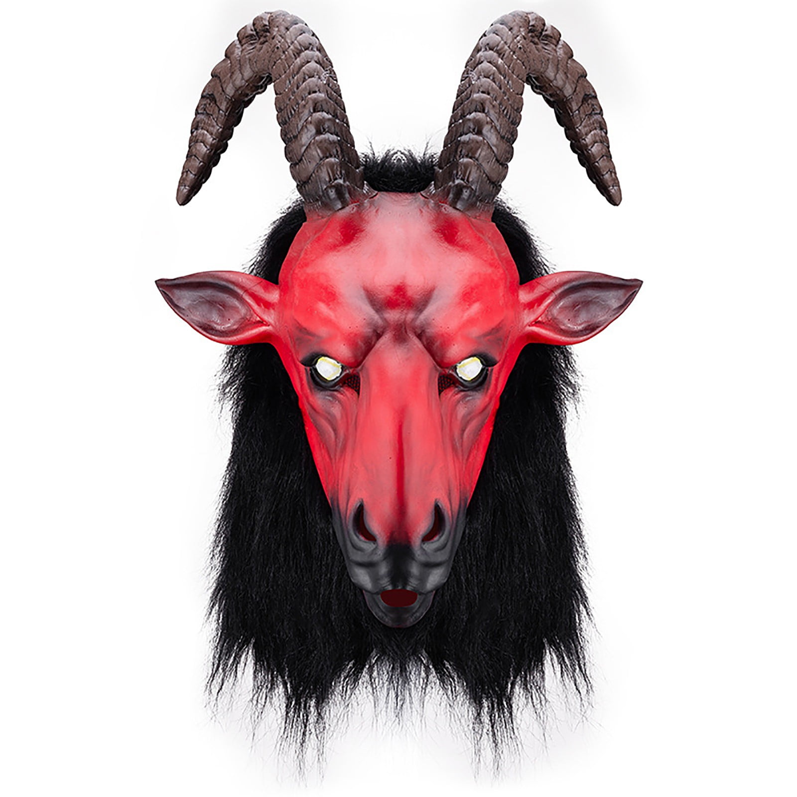 RUIG Full Head Halloween Red GoatMask Scary SatanicMask for Halloween ...