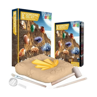 DoDoMagxanadu Gemstone Dig Kit, 16 Real Gems Mining Set, STEM Science ...