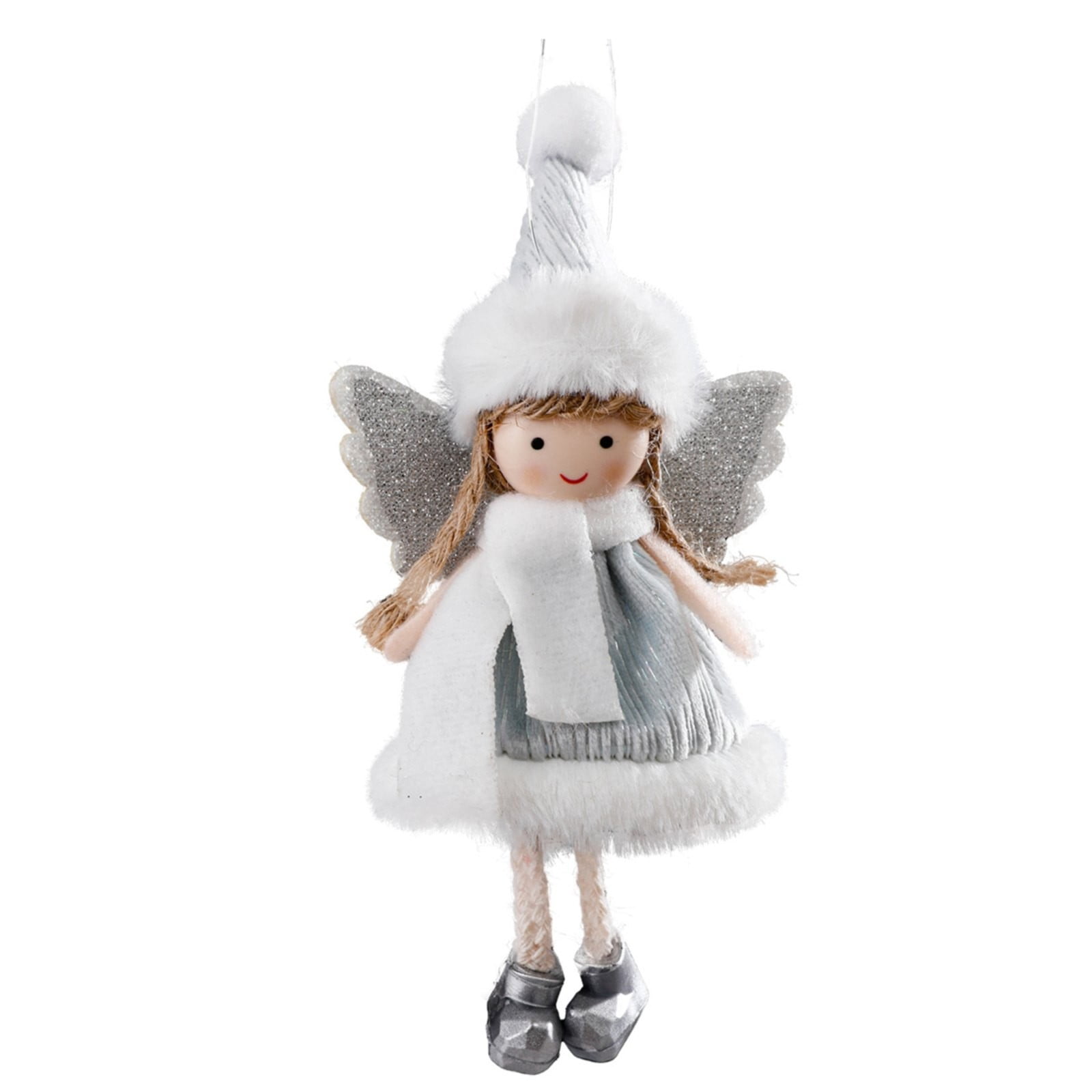 RUIG Glitter Angel Wing Christmas Ornaments Set - Shimmering Xmas Tree ...