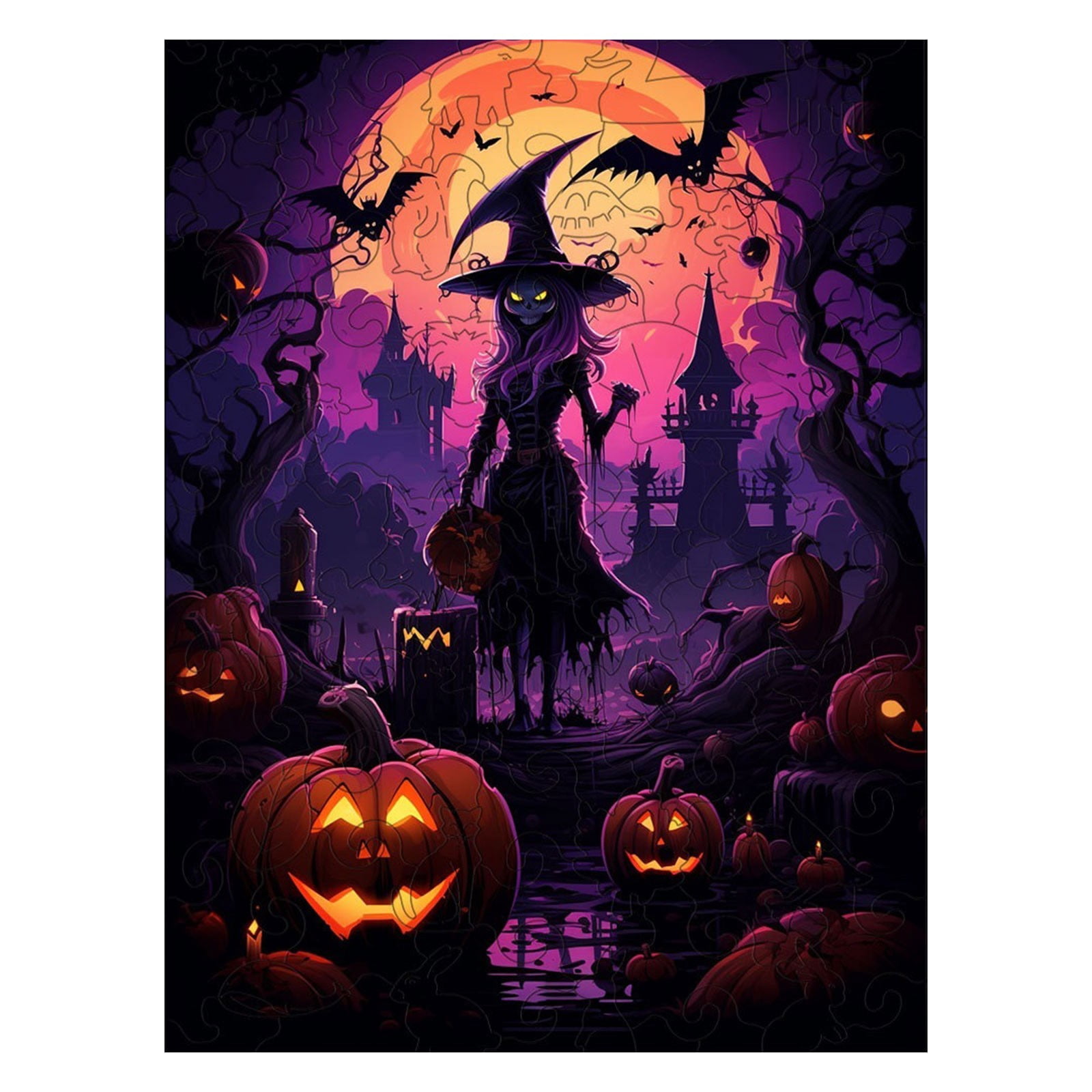 RUIG Halloween Jigsaw Puzzle for Adults - Spooky Ghosts, Skeletons ...