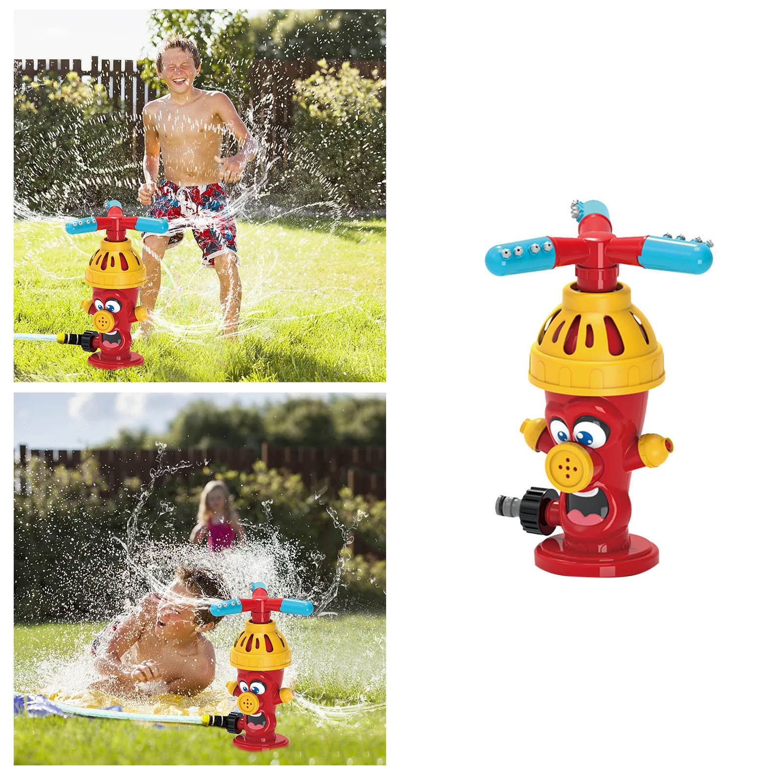 RUIG Hydrant Sprinkler for Kids Outdoor Play, Water Spray Sprinkler ...