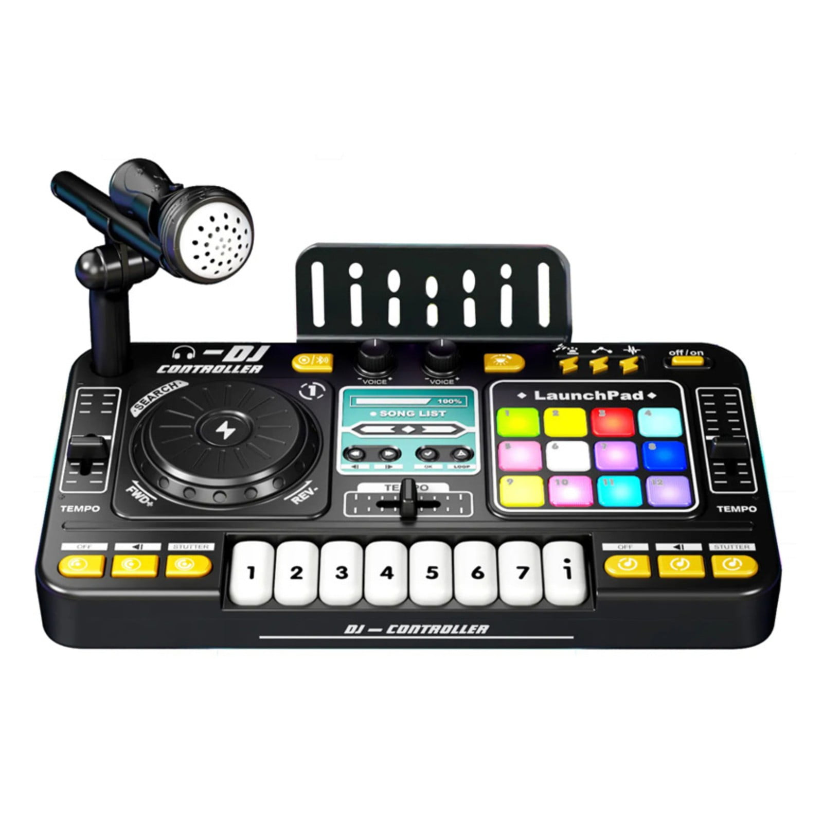 RUIG Kids DJ Mixer Table,Music Toys with Piano Keys,DJ Turntable ...