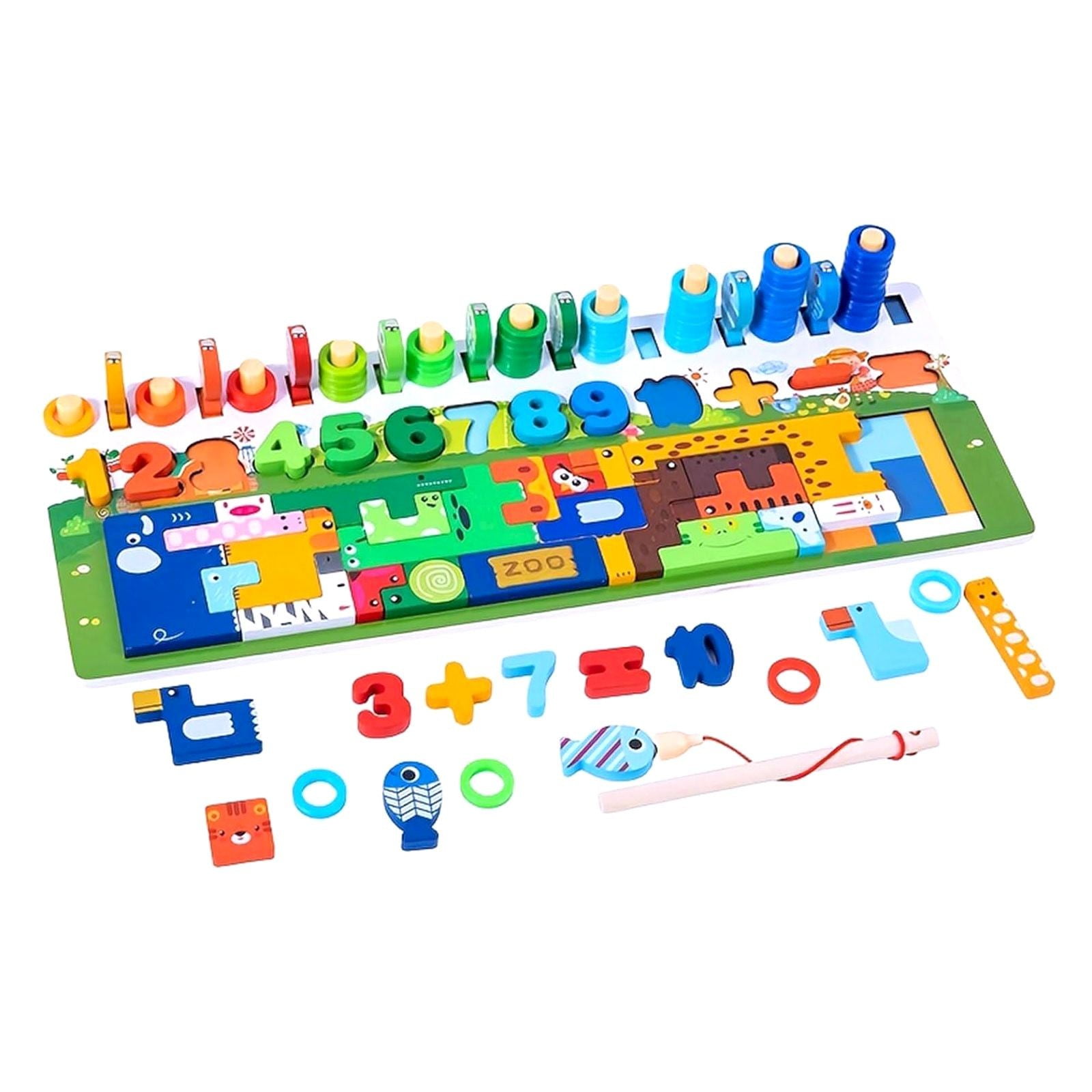 RUIG Montessori Educational Wooden Toys for Kids Toddler Number Puzzles ...