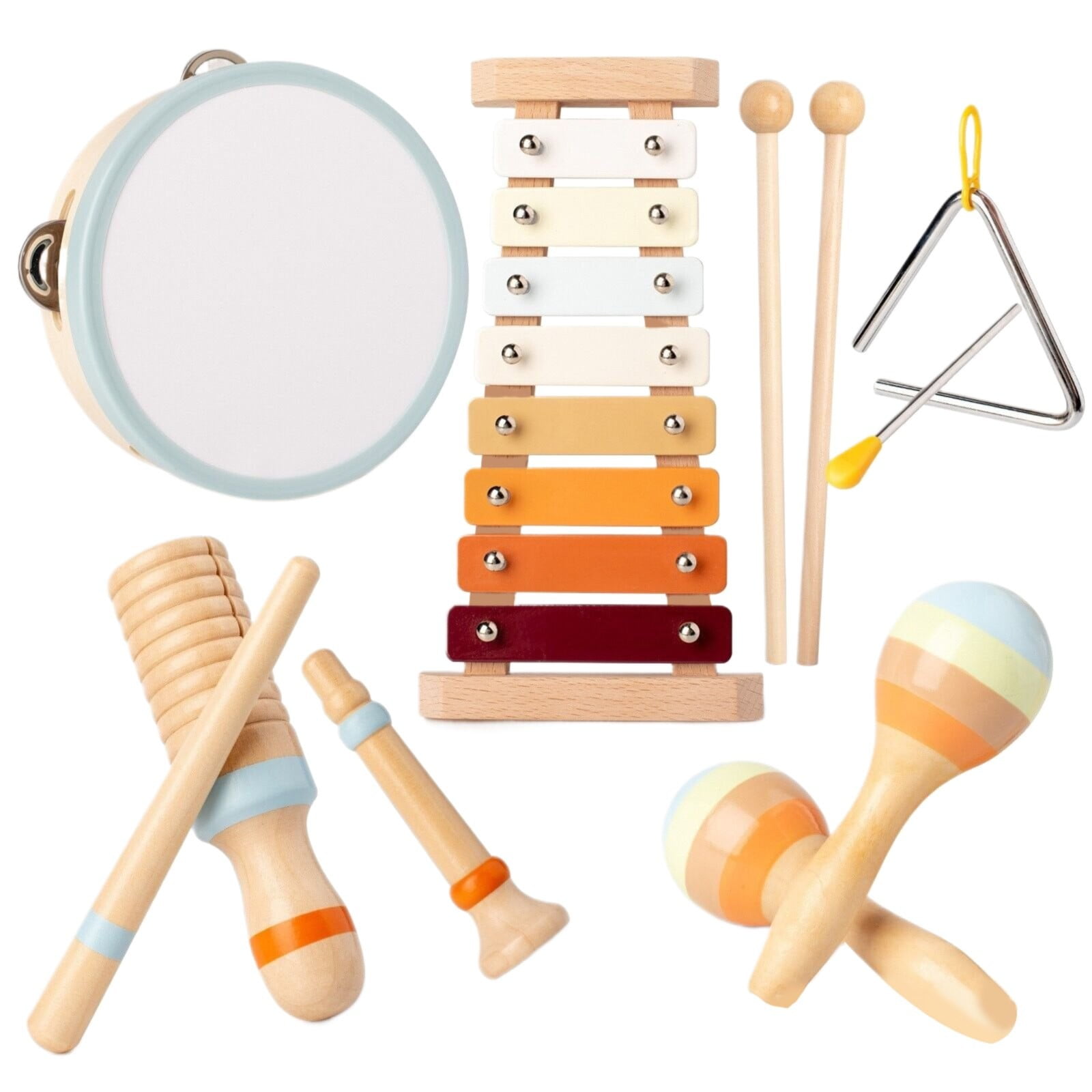 RUIG Musical Instruments Set - Neutral Colors Wooden Montessori Toys ...