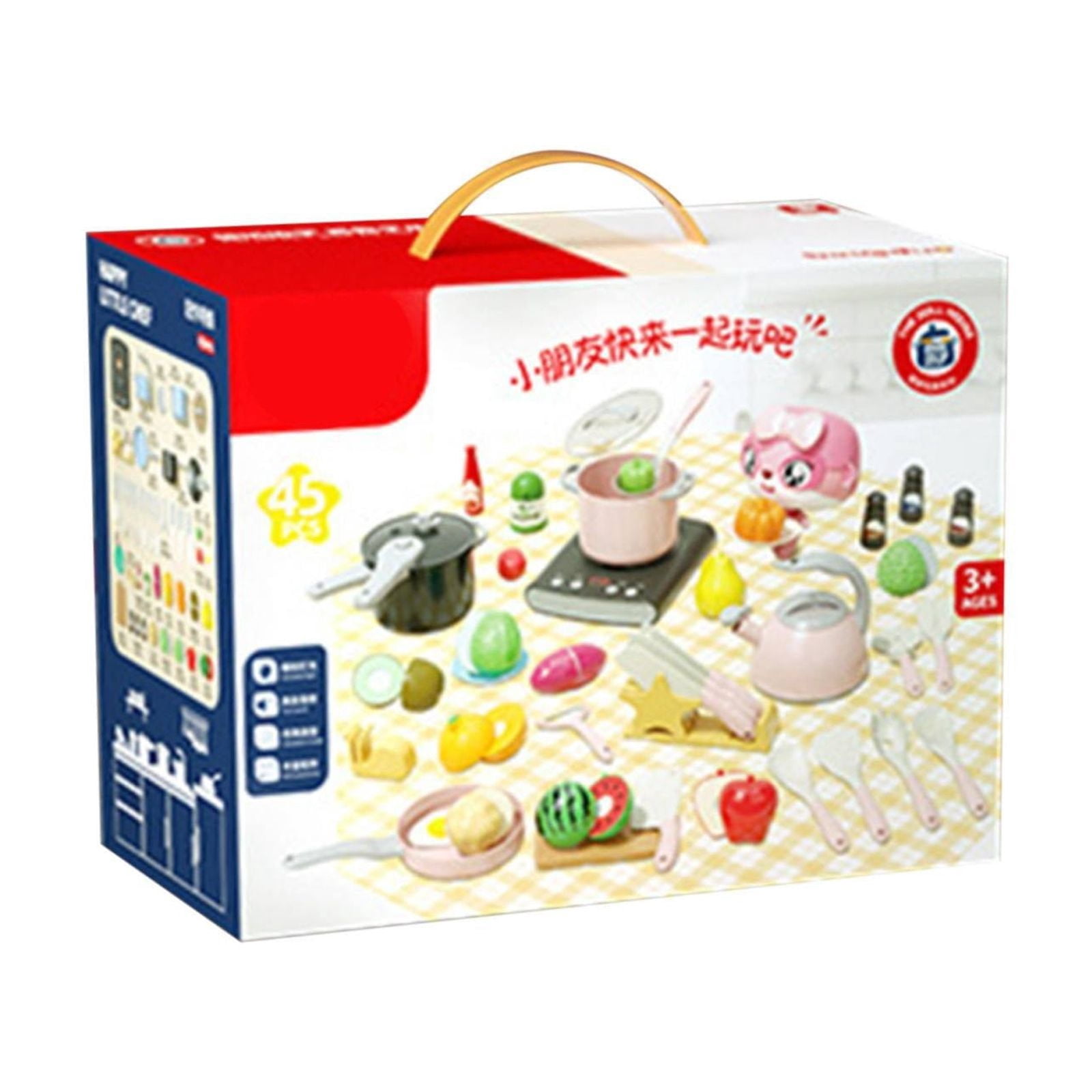 RUIG Play Kitchen Toys,Kids Cooking Toys Set with Play Pots and Pans ...