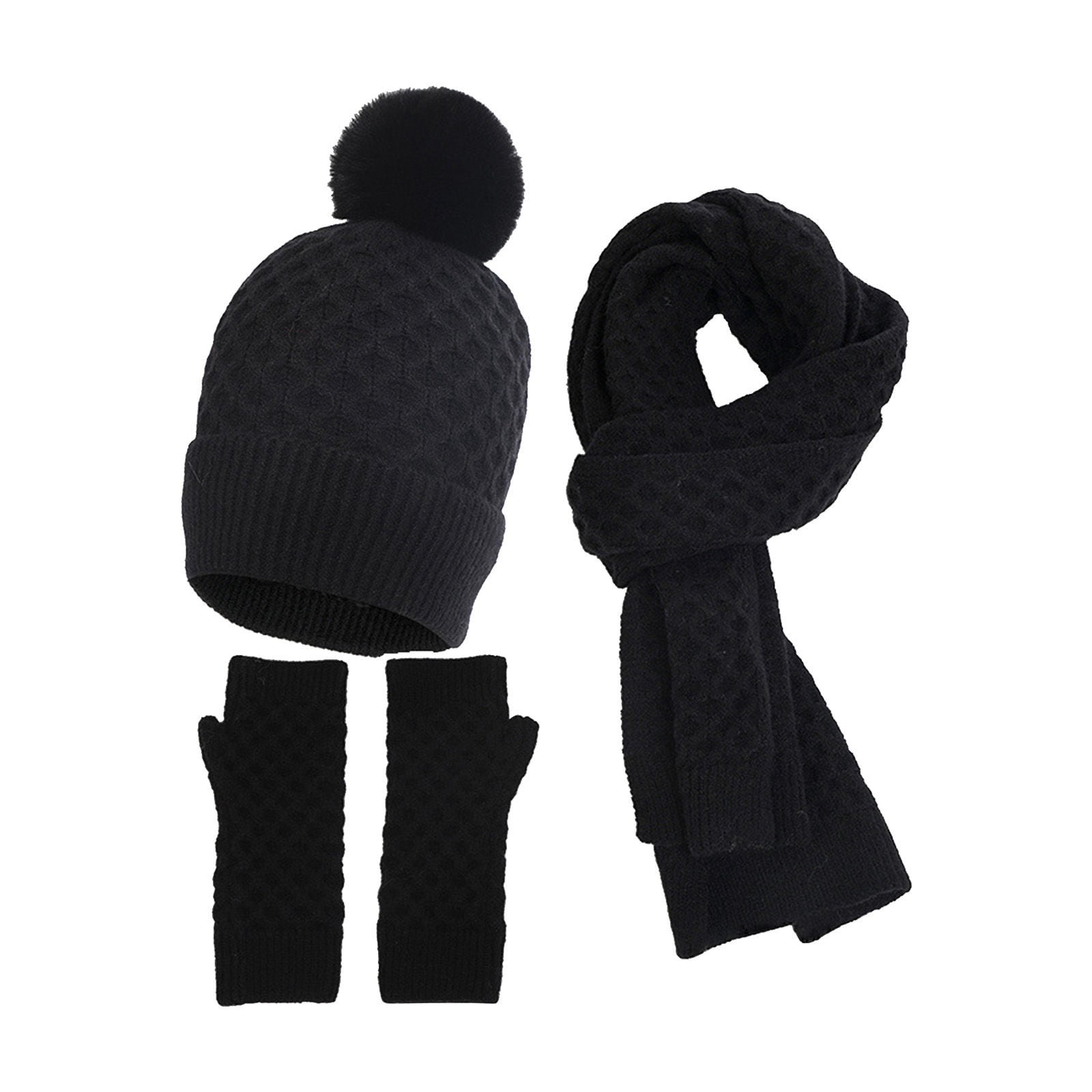 RUIG Scarf Gloves Earmuff Set Women Women&Men Autumn Winter Warm Cute ...