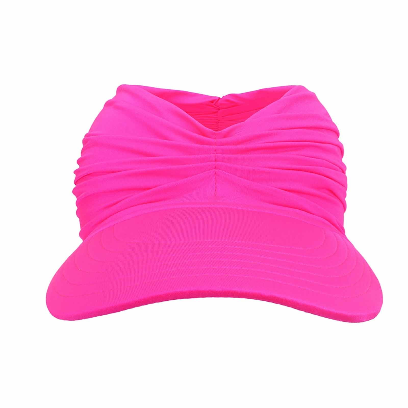 RUIG Sun Hat Women Beach Visor Cap With Wide Brim Packable Summer Sport ...