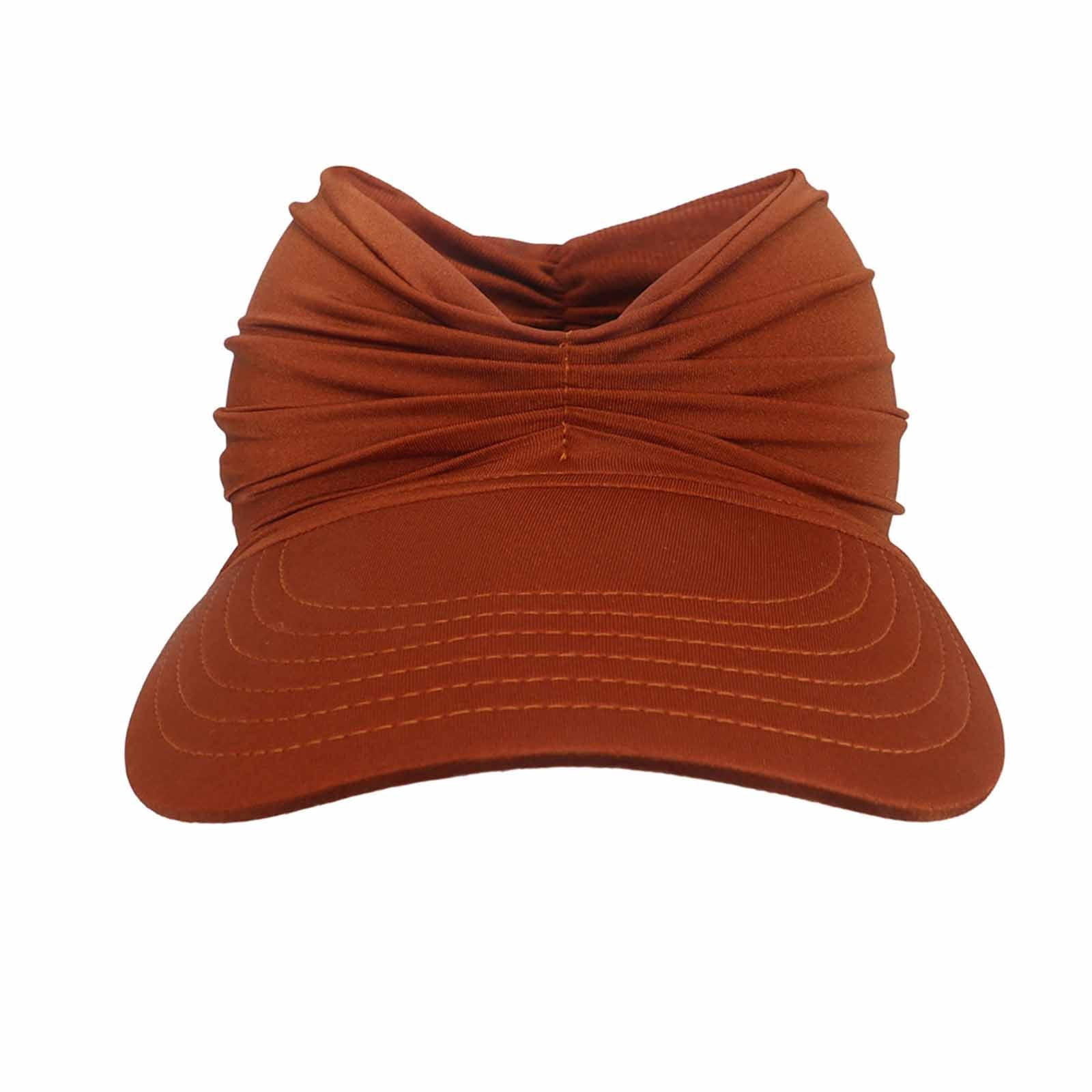 RUIG Sun Hat Women Beach Visor Cap With Wide Brim Packable Summer Sport ...