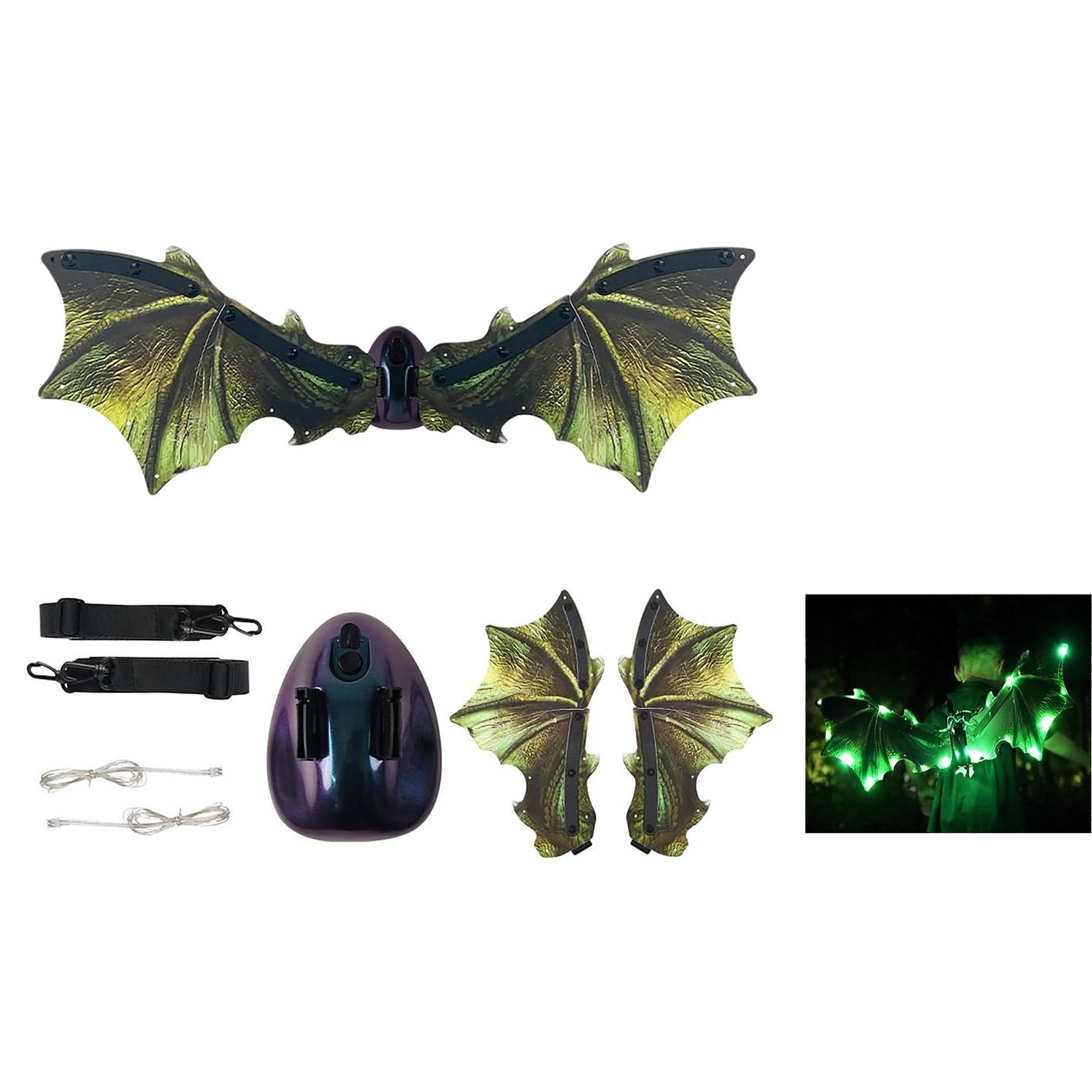 RUIG Toddler Electric Dragon Wings,Kids Dinosaur Costume Wings with LED ...