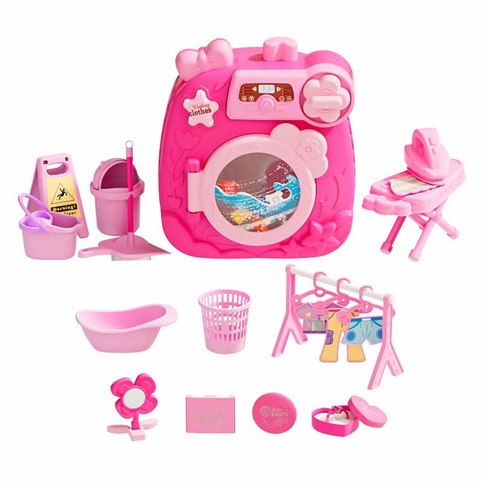 RUIG Washing Machine Toy for Kids Dollhouse Furniture Pretend Play ...