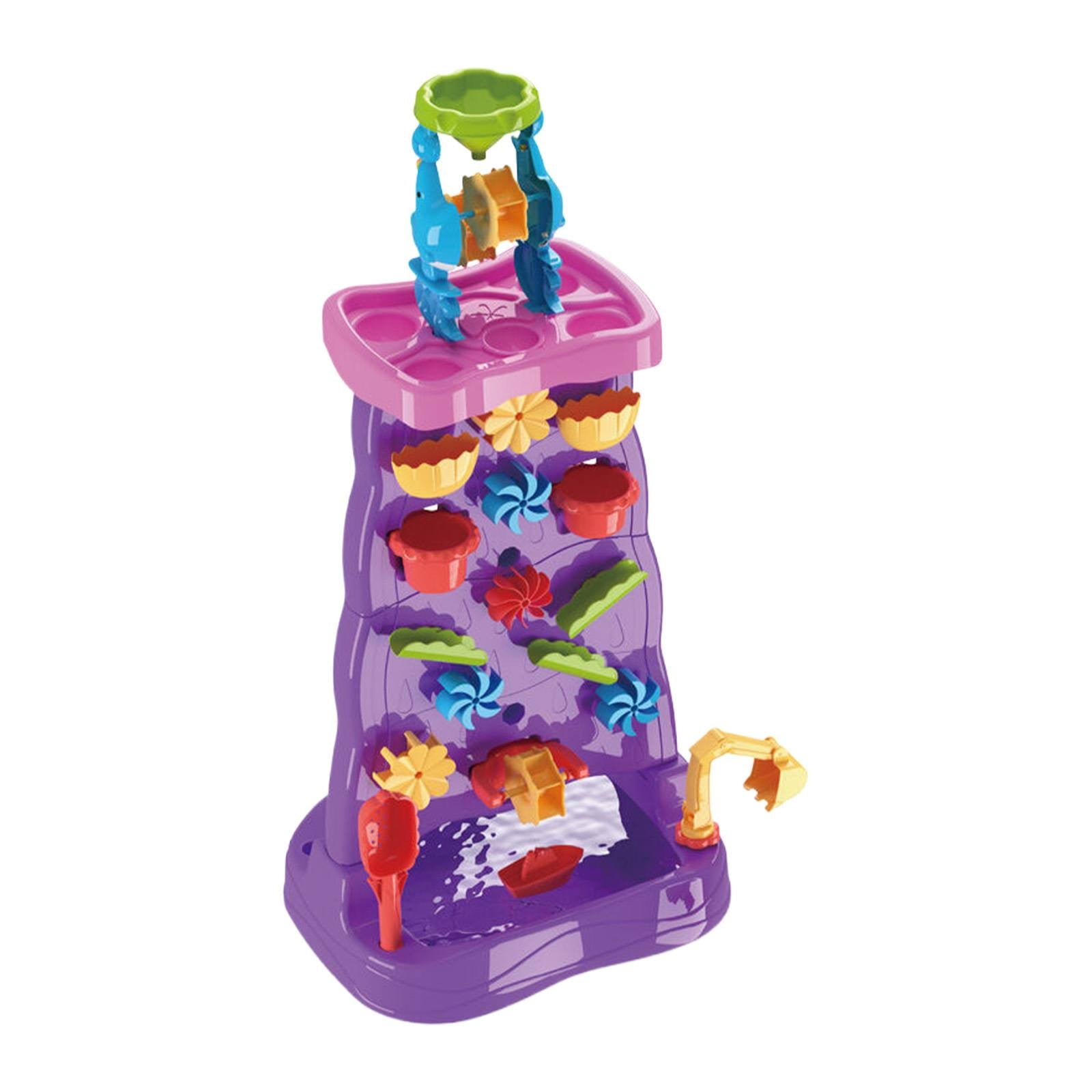 RUIG Water Table for Kids Ages 3-8, Double-Sided Waterfall Wall with 32 ...