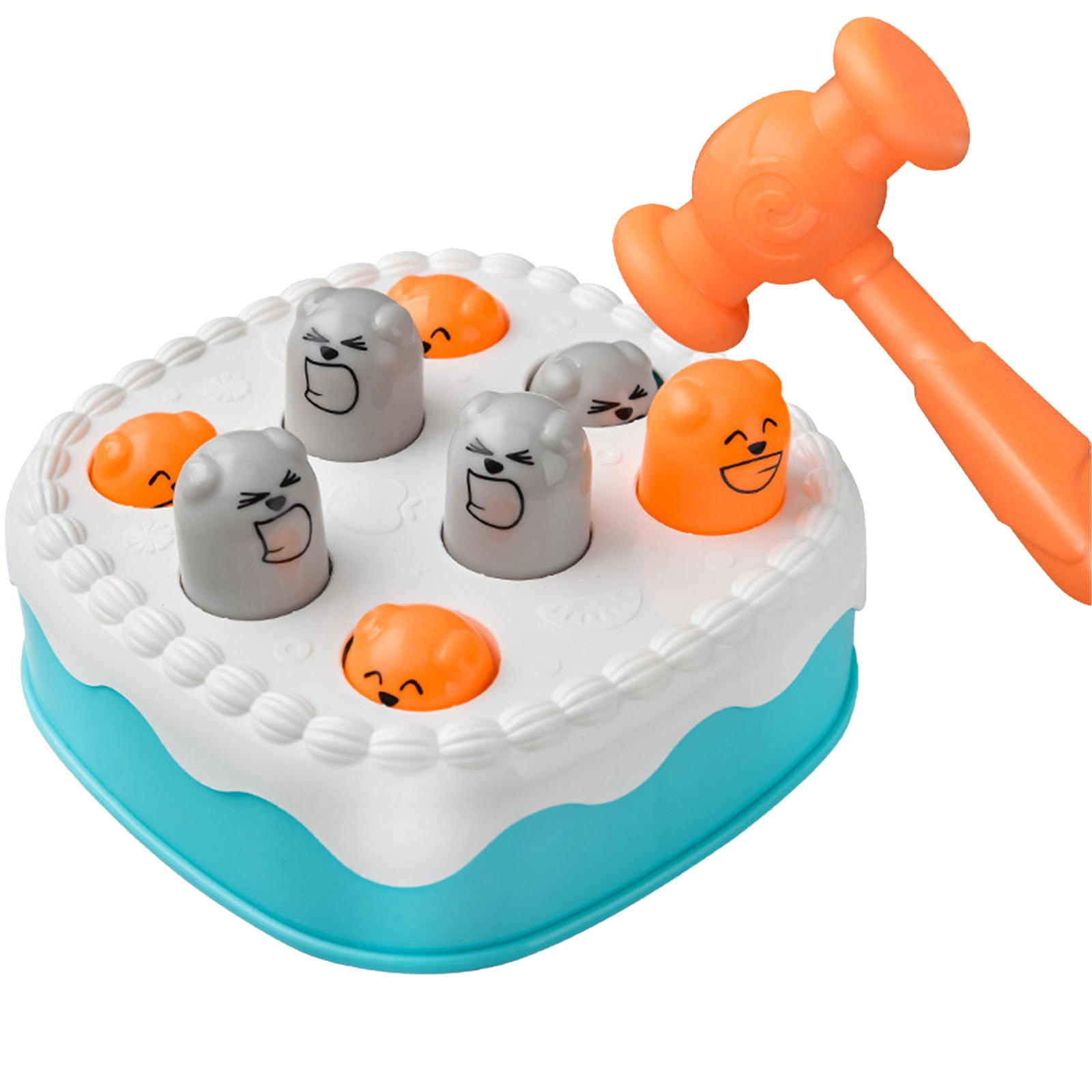 RUIG Whack Mole Game Toy for Toddlers Interactive Cake Shape Wack Mole ...