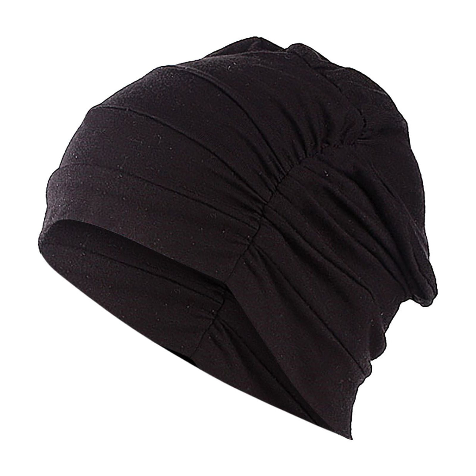 RUIG Women's Solid Cotton Pullover Head Hat Sleeping Hat Chemotherapy ...