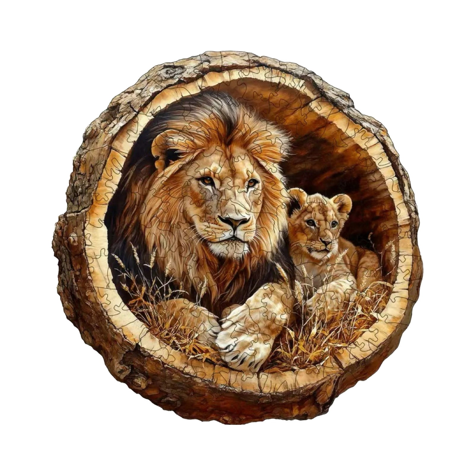 RUIG Wooden Puzzle for Adults-3D Visual Effect Paper Tiger Wooden ...