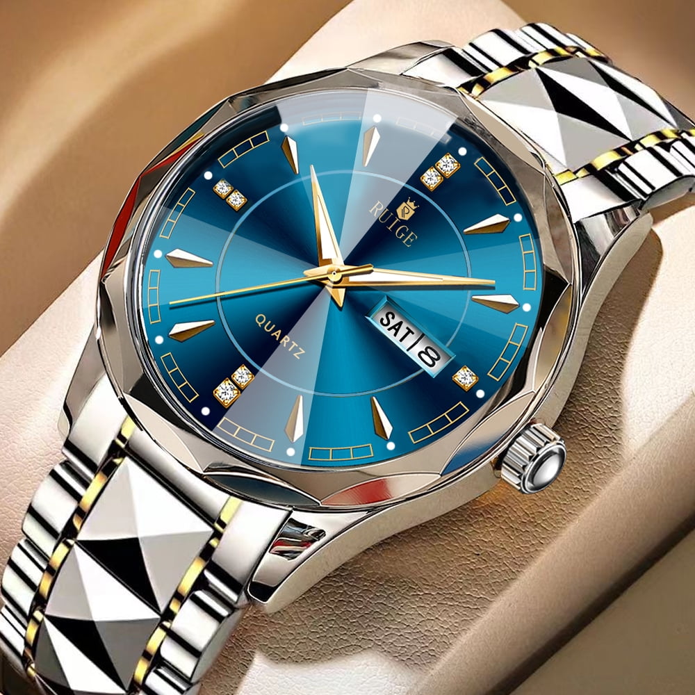 RUIGE Men's Quartz Watch Night Glow Trend Men's Famous Watch Original ...