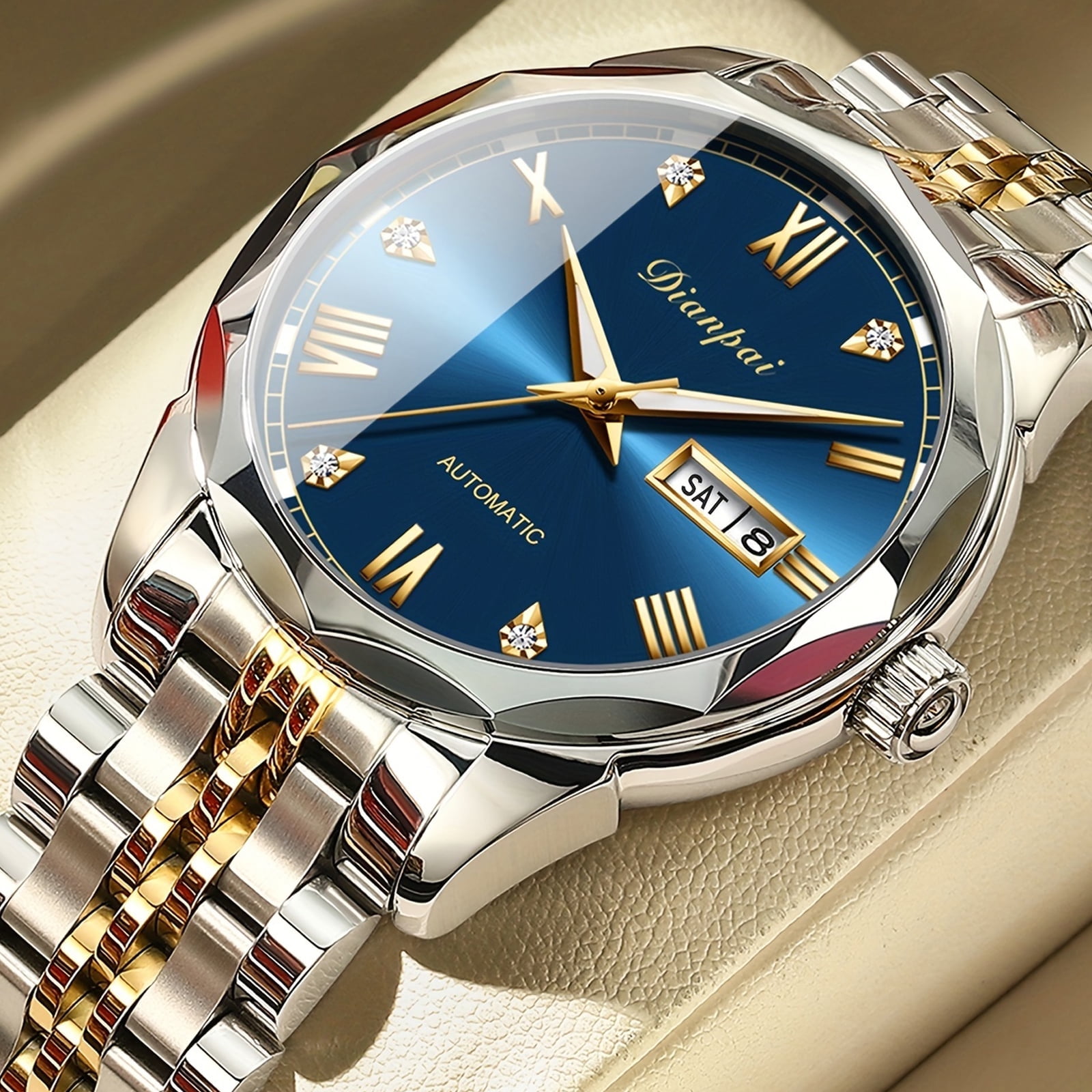 RUIGE men's fully automatic mechanical watch, waterproof luminous ...