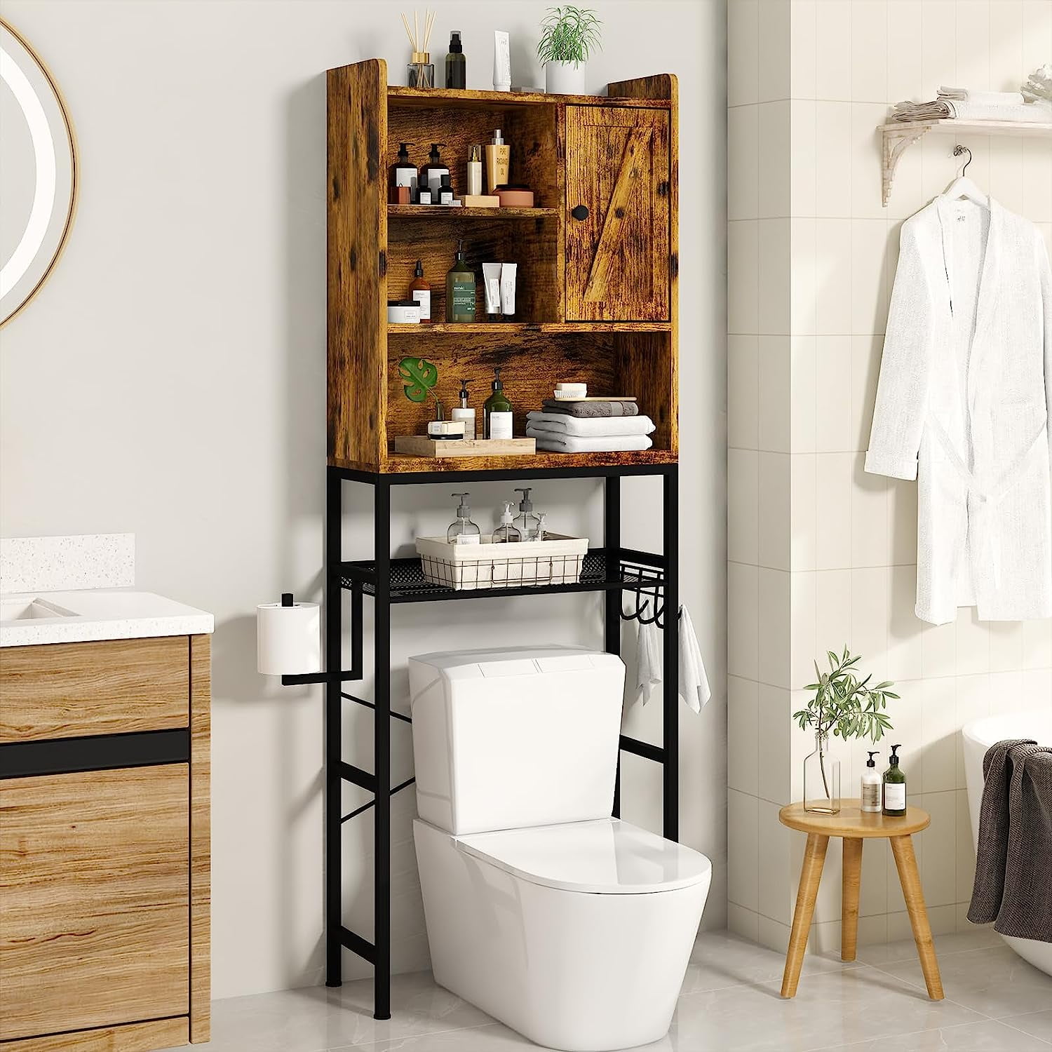 RUIHONGQING Over The Toilet Storage Cabinet, Bathroom Toilet Rack ...