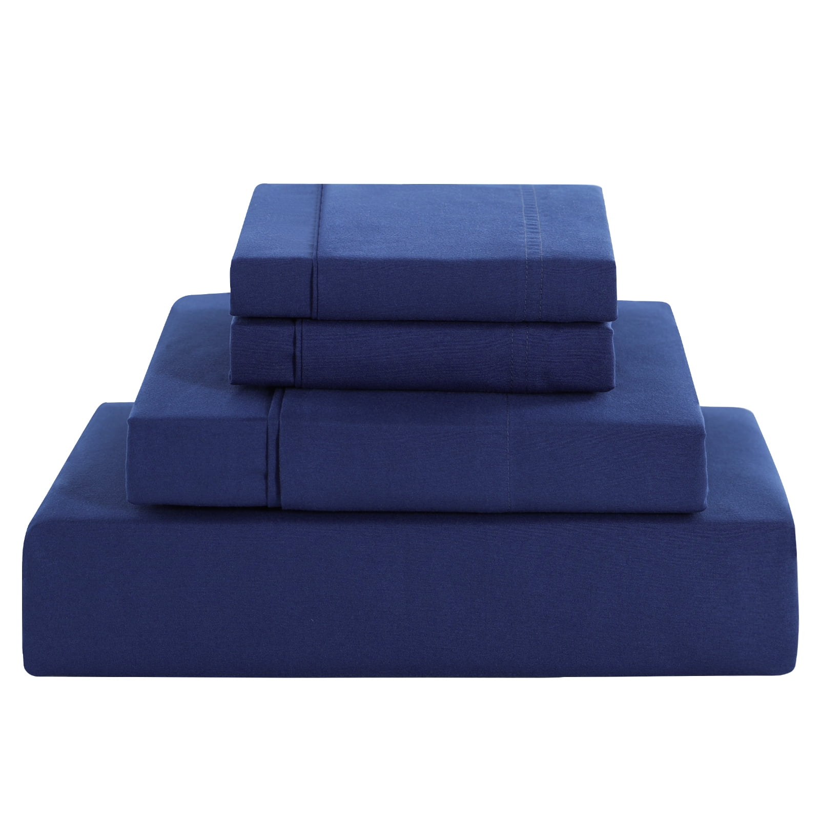 RUIKASI Blue King Sheet Set - Soft Sheets for Kingn Size Bed, 4 Pieces ...