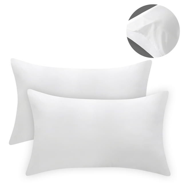 RUIKASI Pillowcases Standard Size Set of 2 - Soft White Standard Pillow ...