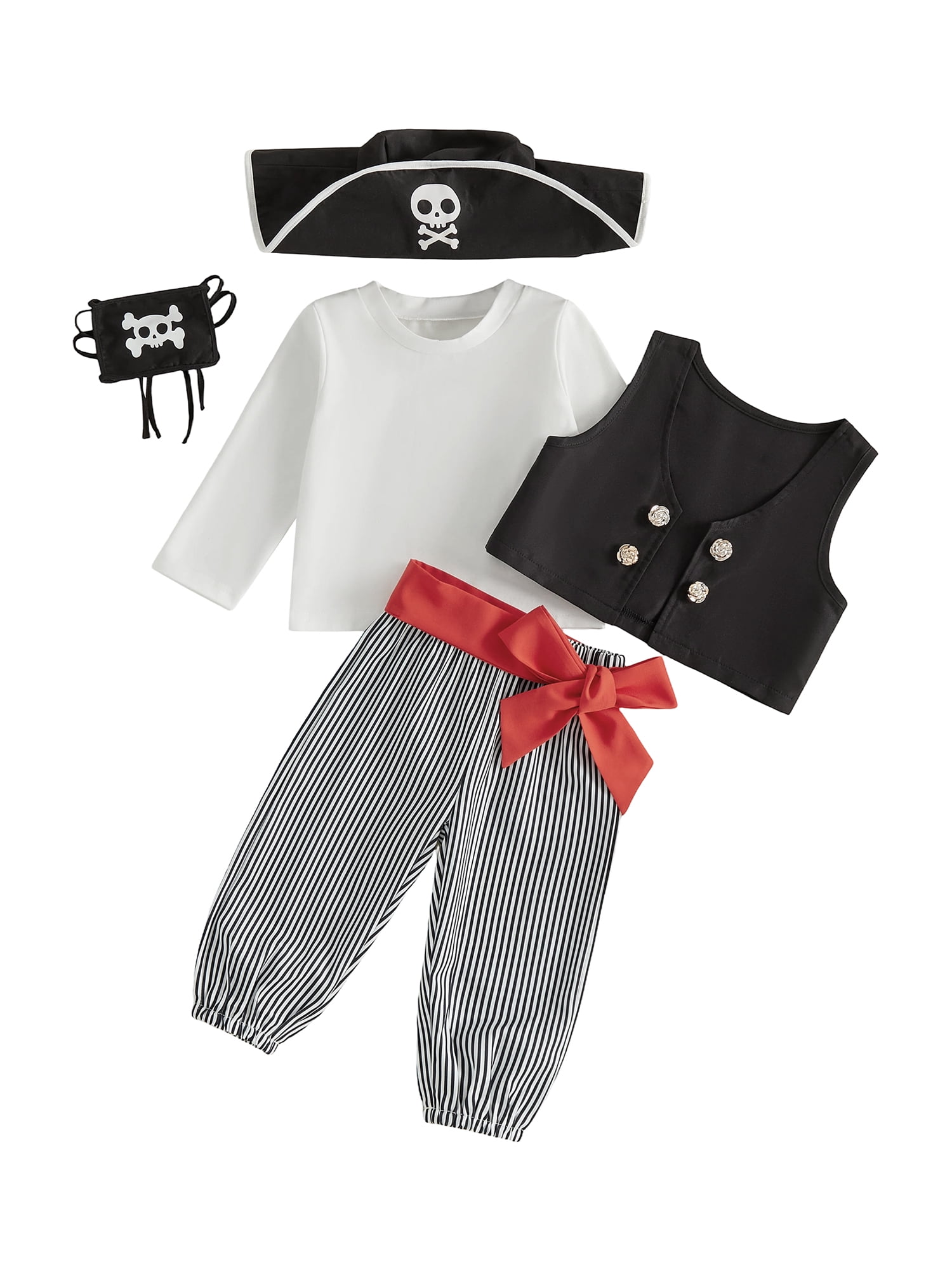RUINIXCW Toddler Baby Boy Girl Halloween Pirate Costume Kids Pirate ...