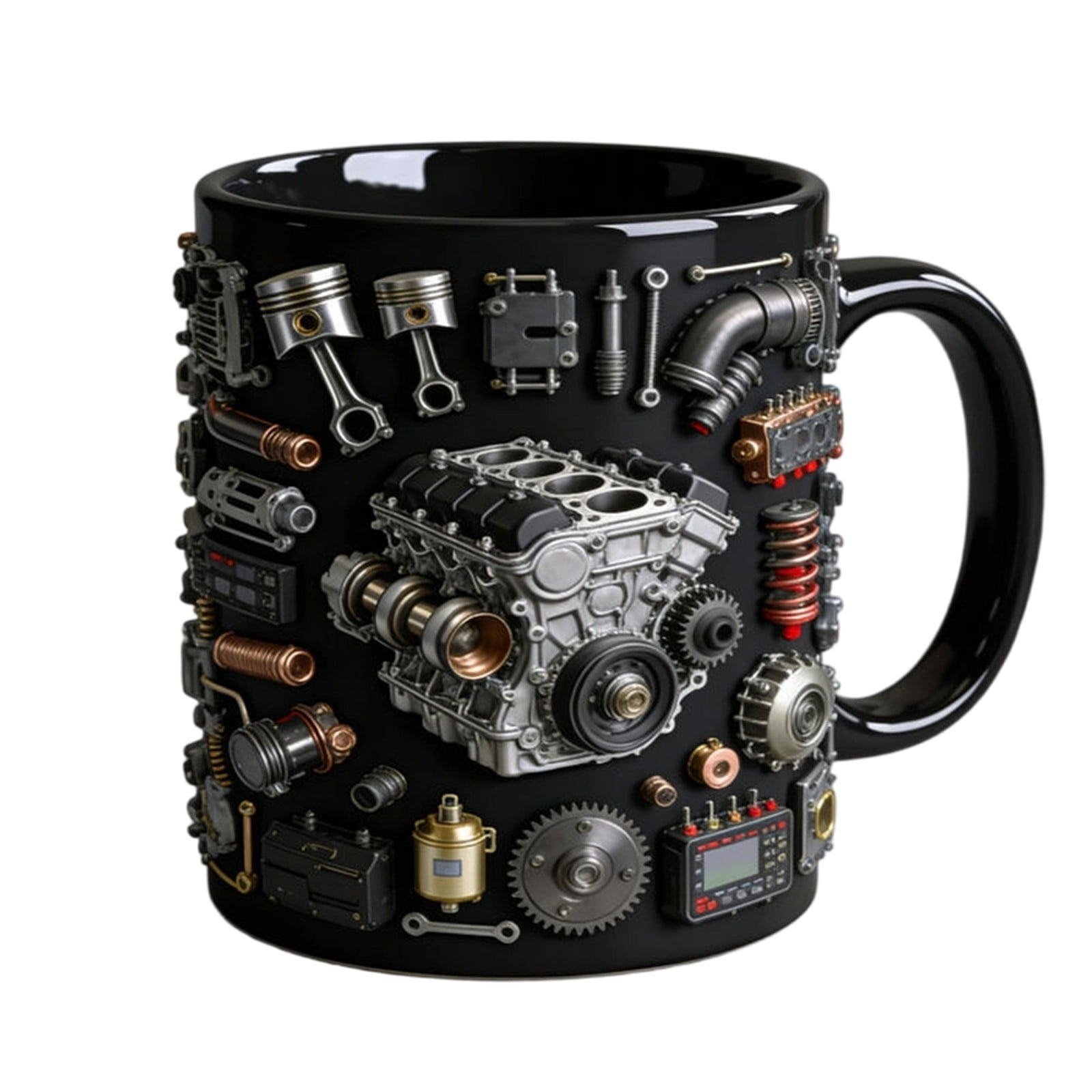 RUIQPGRT Personalized Car Engine Disassembly Cup 2D Printing Watermark ...