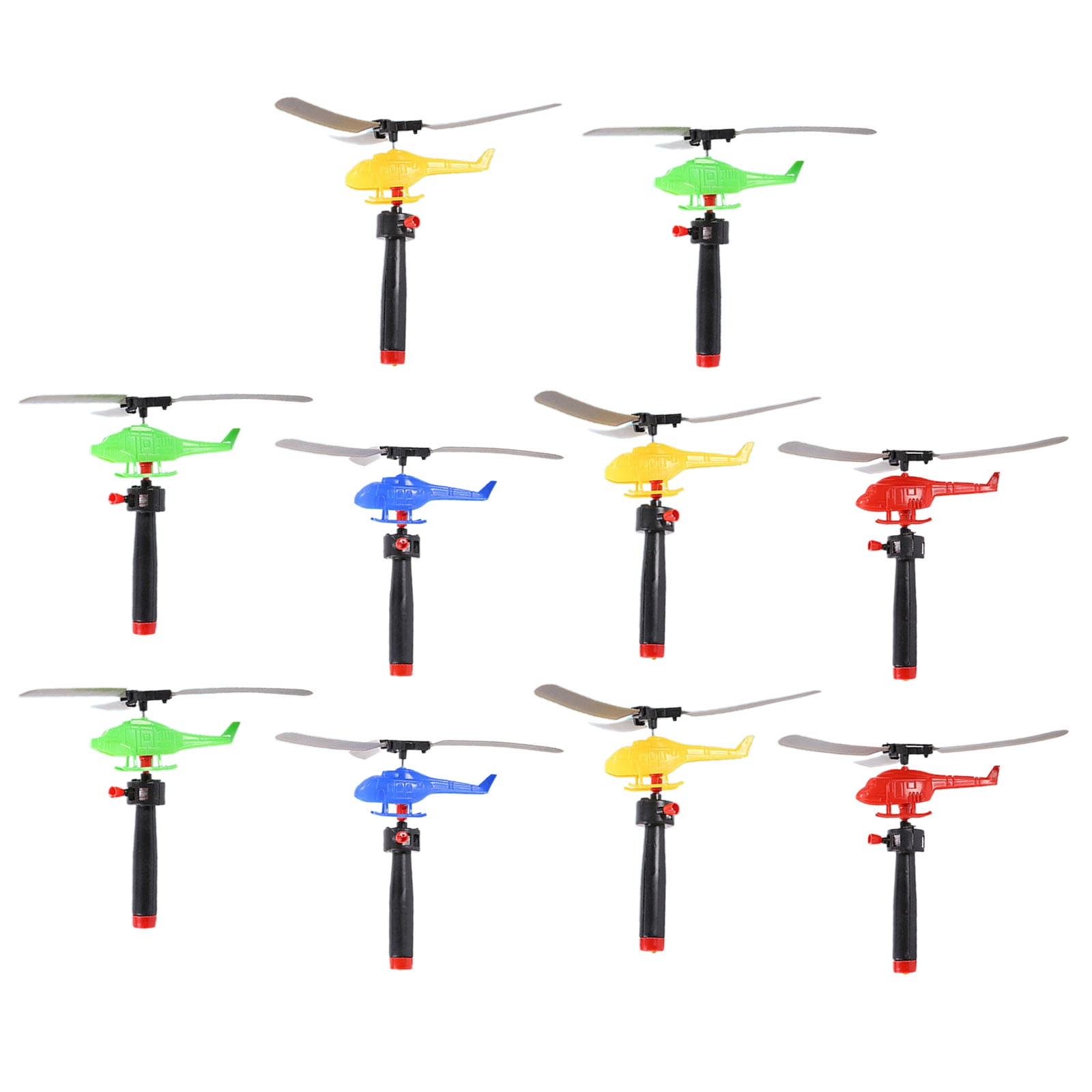 RUISINERY 10pieceS Flying Toy for Kids Helicopter Toy Outdoor Play ...