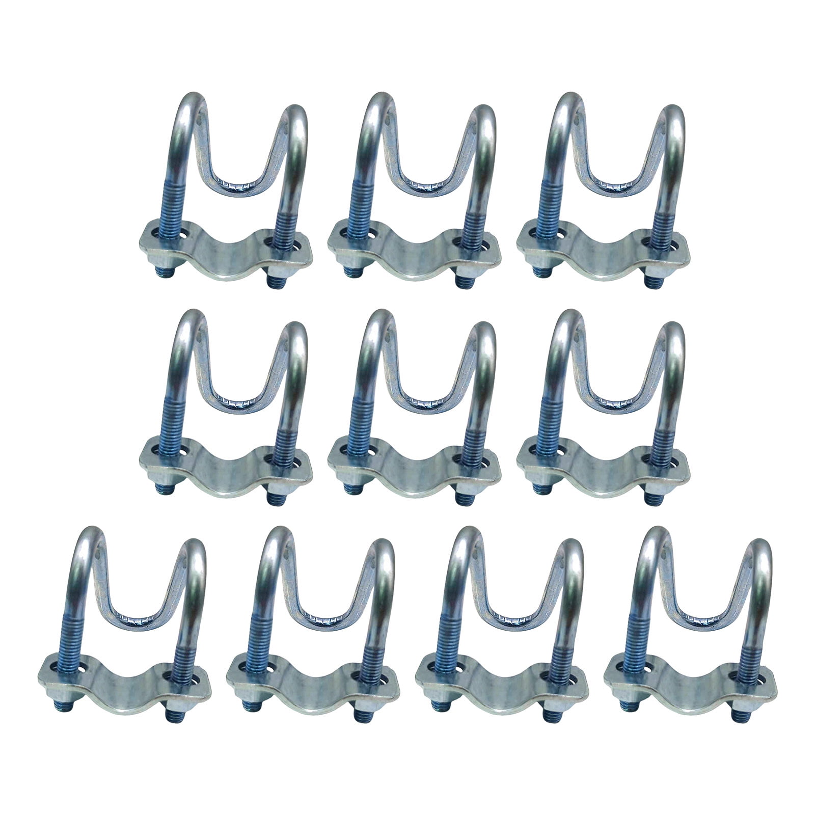 RUISINERY 10pieces Crosses Pipe Clamp Double Screw Bolts Horizontal ...