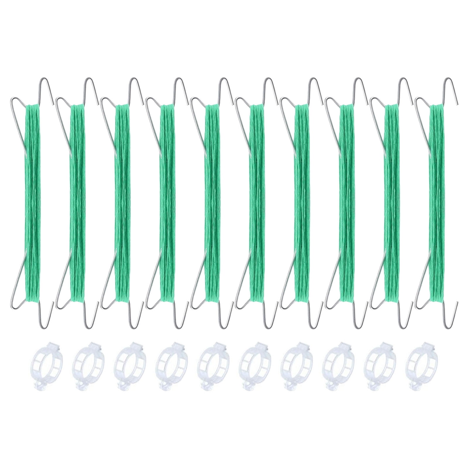 RUISINERY 10pieces Galvanized Steel Tomato Plant Hook With 10 Clip And ...