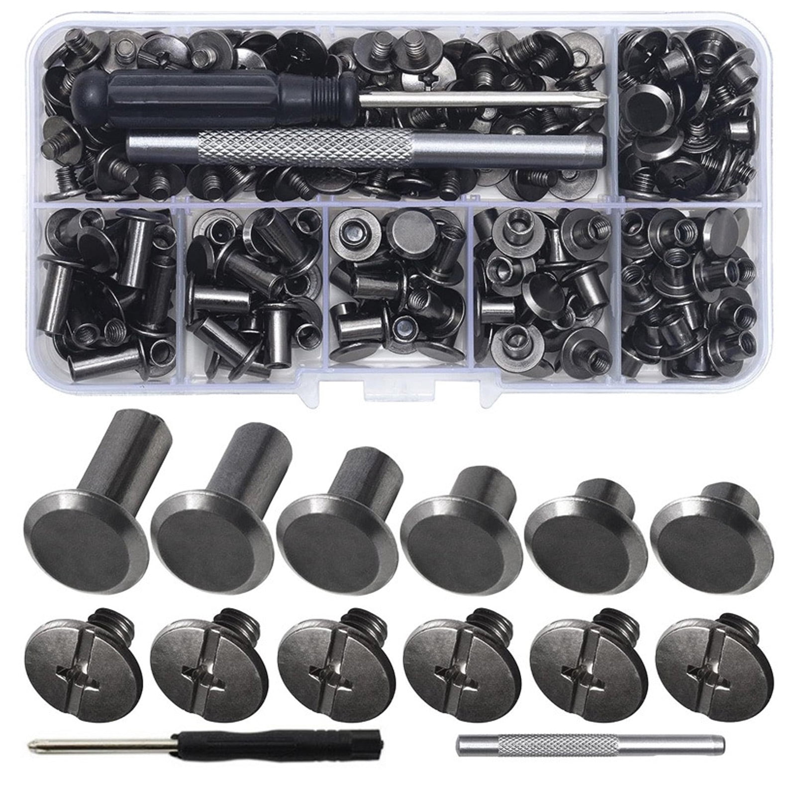 RUISINERY 110pieces Binding Screws Set Book Binding Rivets Crossed Head ...