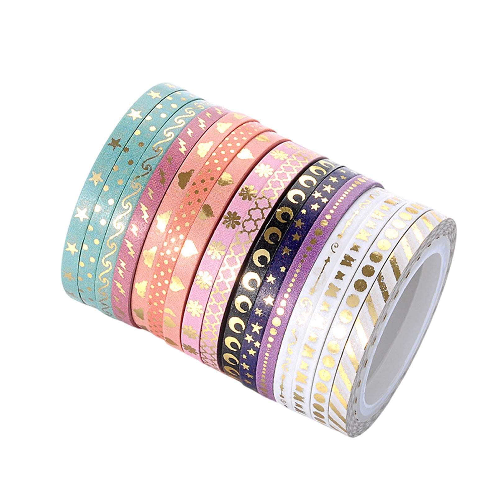 RUISINERY 16 Roll Decorative Tape Glittering Paper Tape Crafting Tape ...