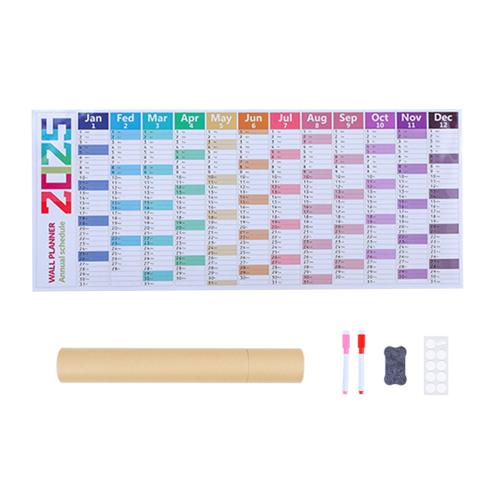RUISINERY 2025 Wall Calendar Large Poster Calendar School Year Calendar ...