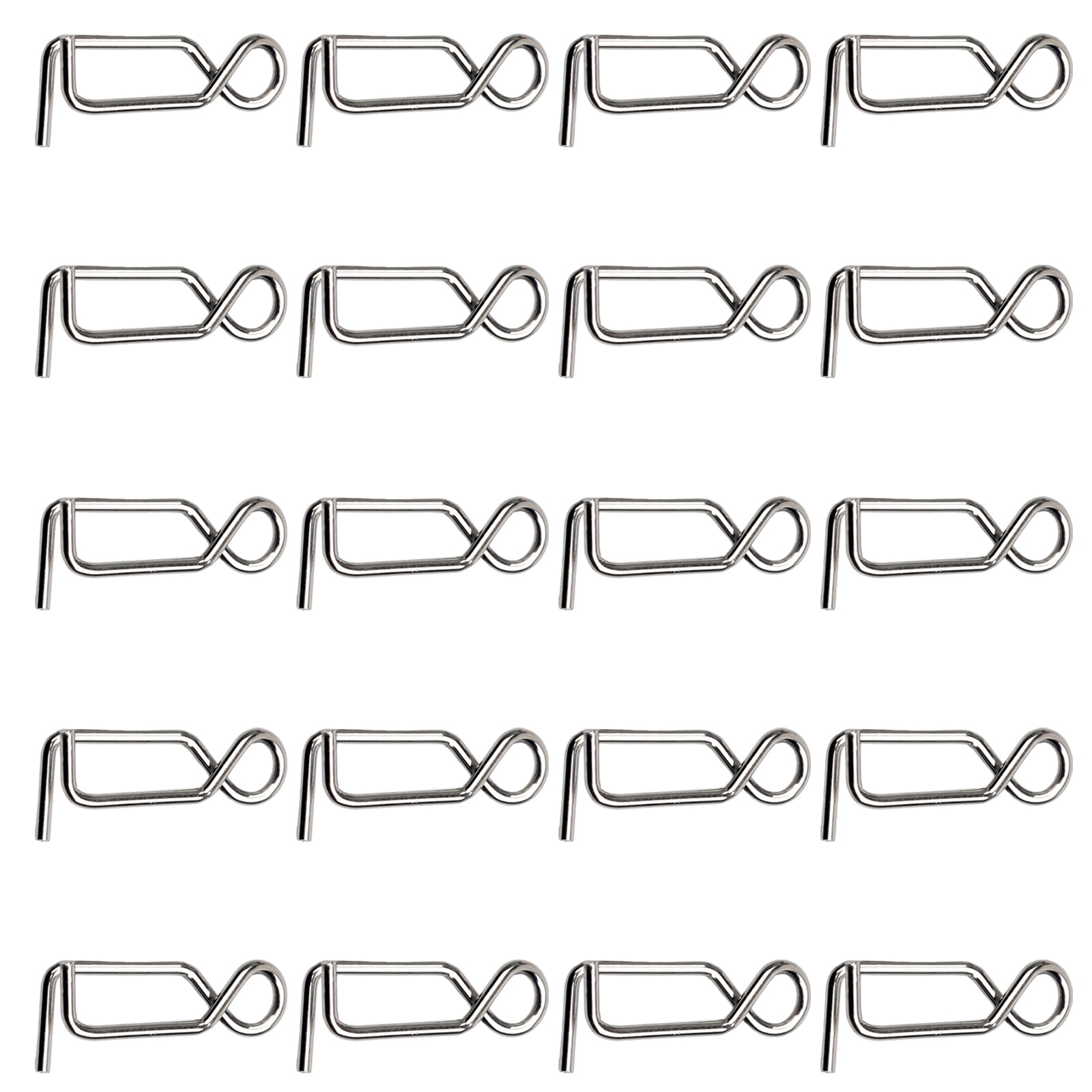 RUISINERY 20pieces Fishing Clip Stainless Clip for Blowing Tube Squid ...