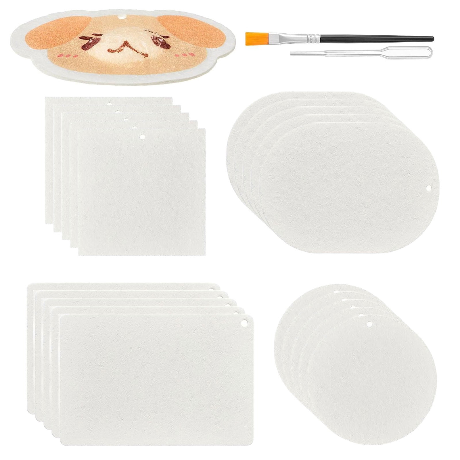 RUISINERY 20pieces Foam Texture Paper Set with Paint Brush Dropper for ...