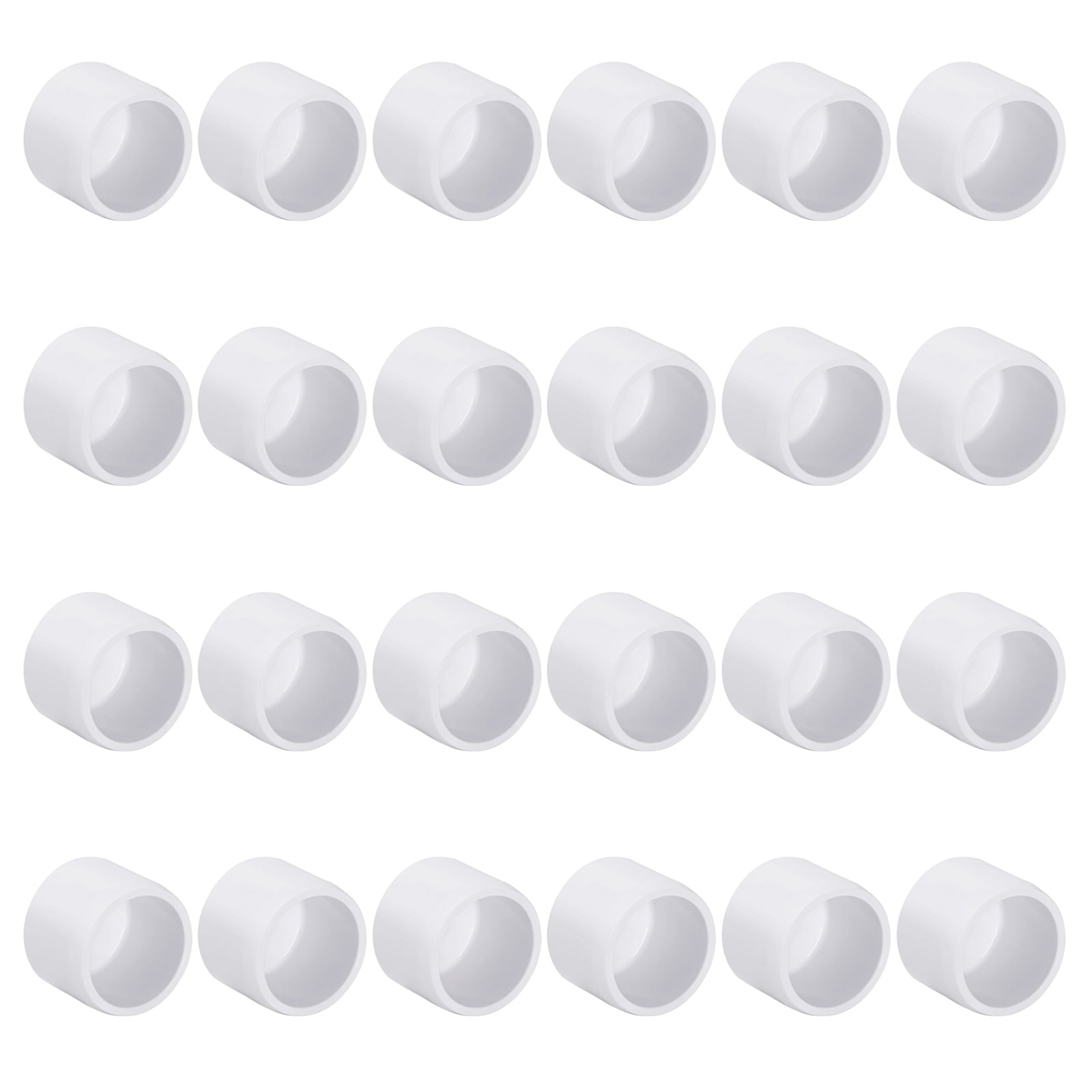 RUISINERY 24 Pieces Multipurpose PVC Pipe End Caps 3/4 Inch 1 Inch 1 1/ ...