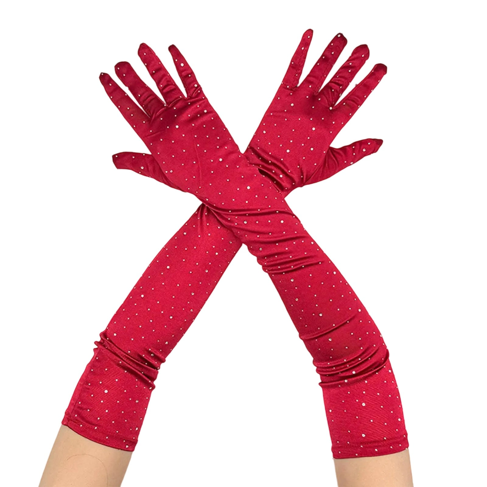RUISINERY 2lots Elegant Stretch Gloves Wedding Bridesmaids Meshes ...