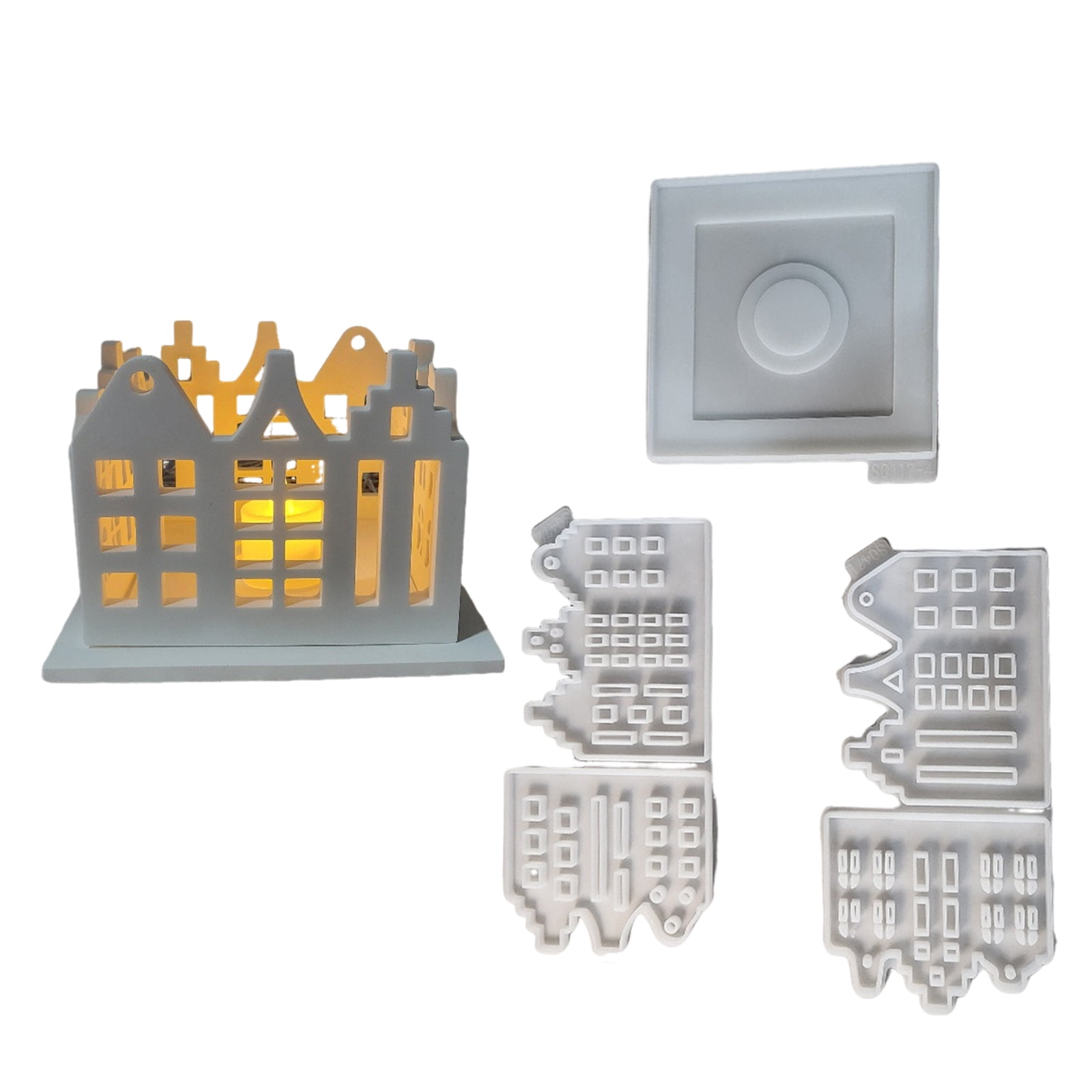 RUISINERY 3D Silicone Goth House Molds for and Candle Making with Goth ...