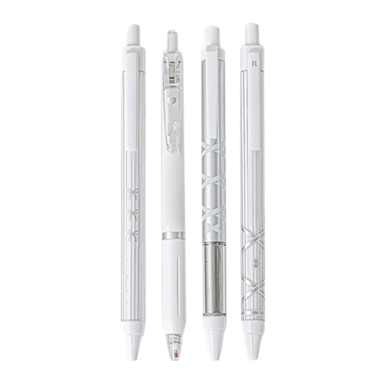 RUISINERY 4 pieces Ballet Strap Bows Gel Pen Retractable Neutral Pen 0 ...