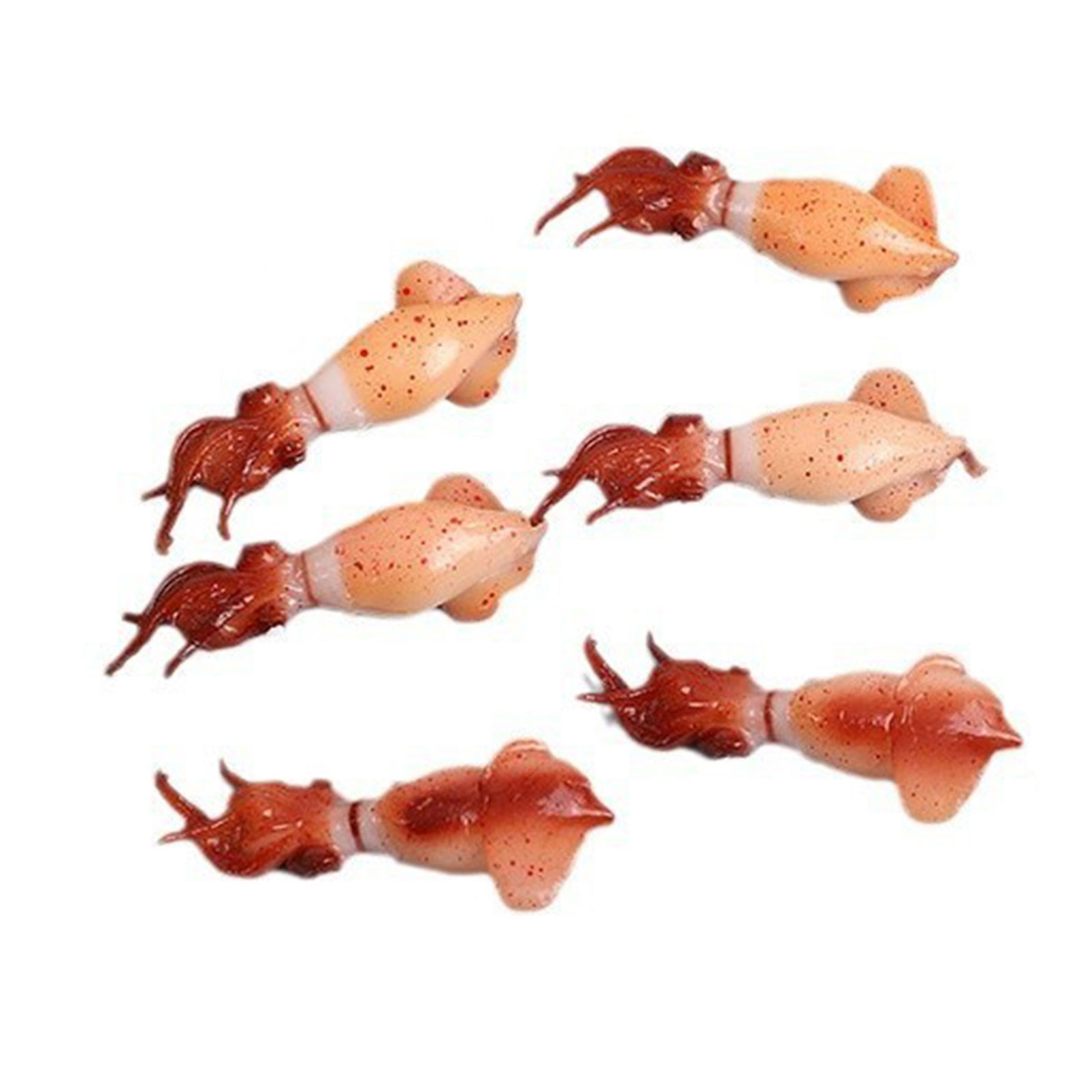 RUISINERY 6pieces Artificial Squid Model Realistic Cooked Squid Seafood ...