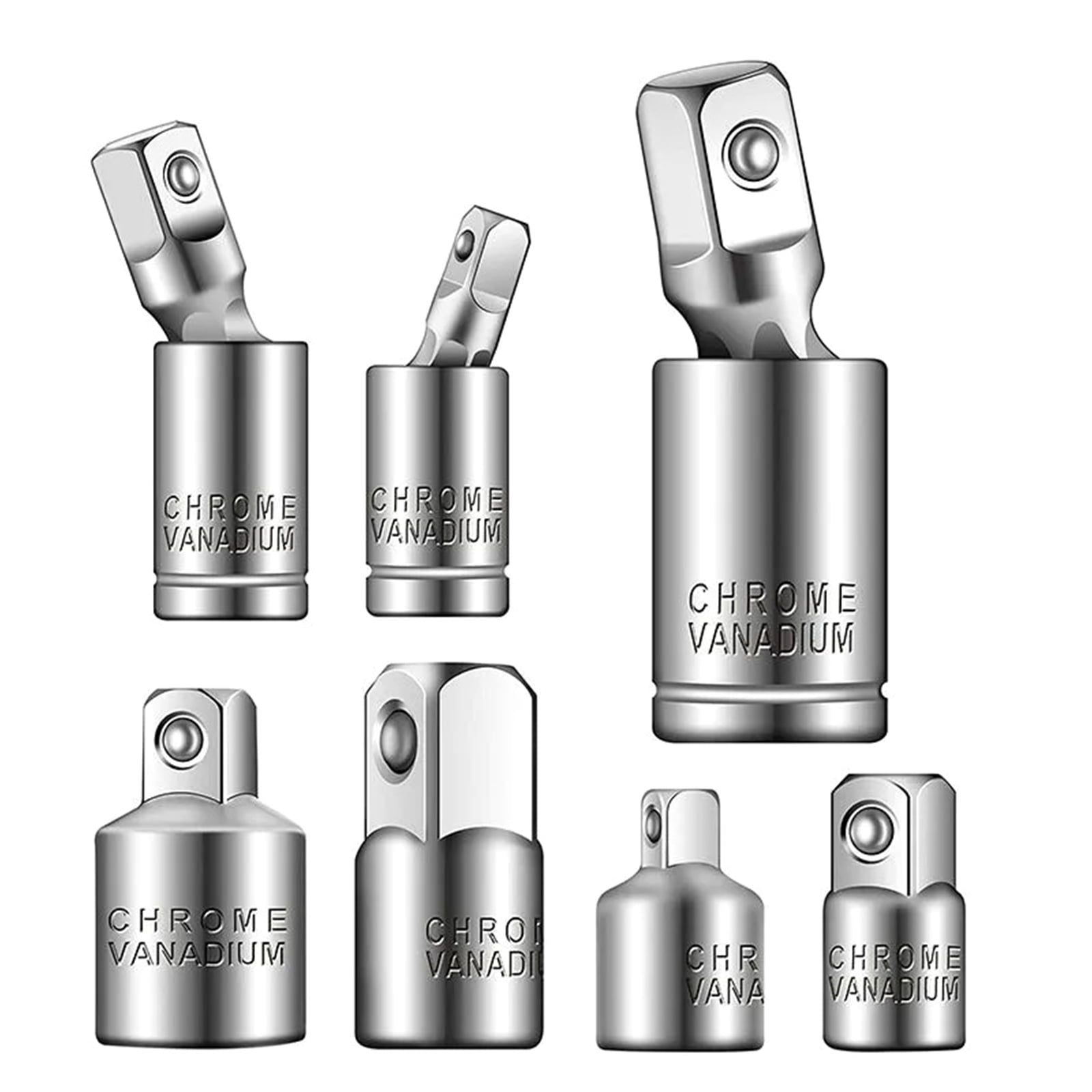 RUISINERY 7pieces Socket Adapters Set General Joint Ratchets ...