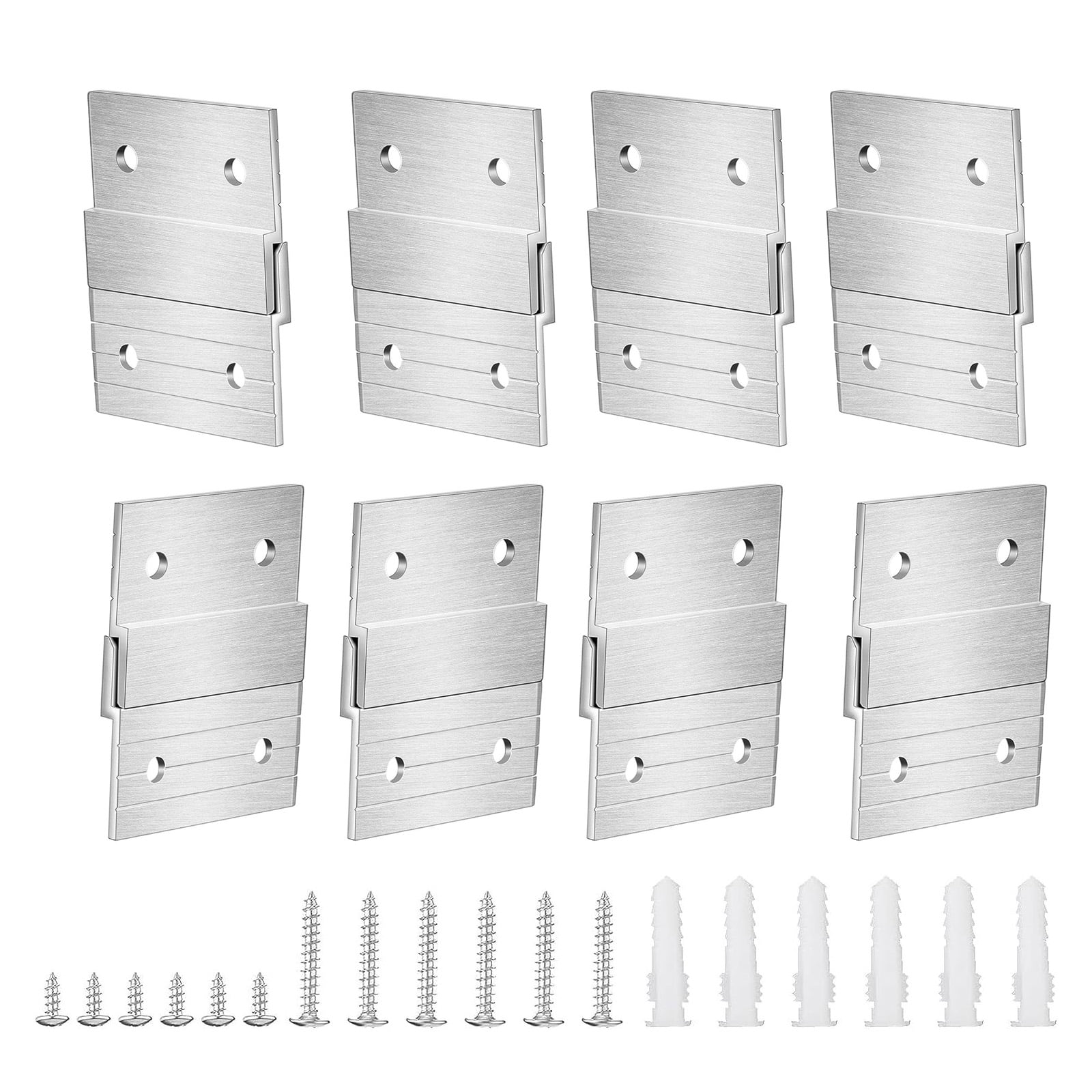 RUISINERY 8 Pair French Cleat Picture Hanger Aluminum Hanger Supports ...
