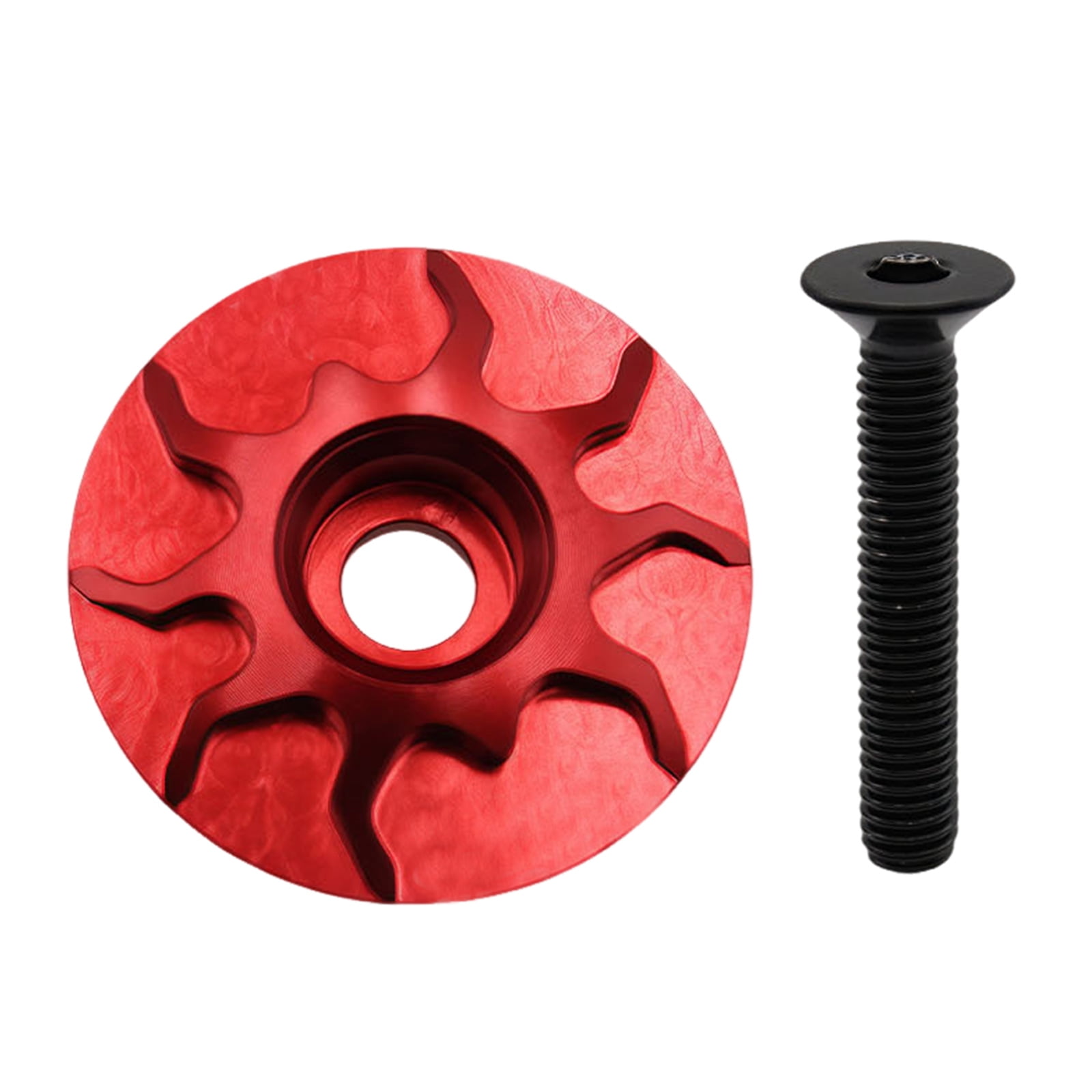 RUISINERY Aluminum Alloys Bicycles Stem Caps Mountain Bicycles Bowl Bike Stem Caps for Enhancing ...