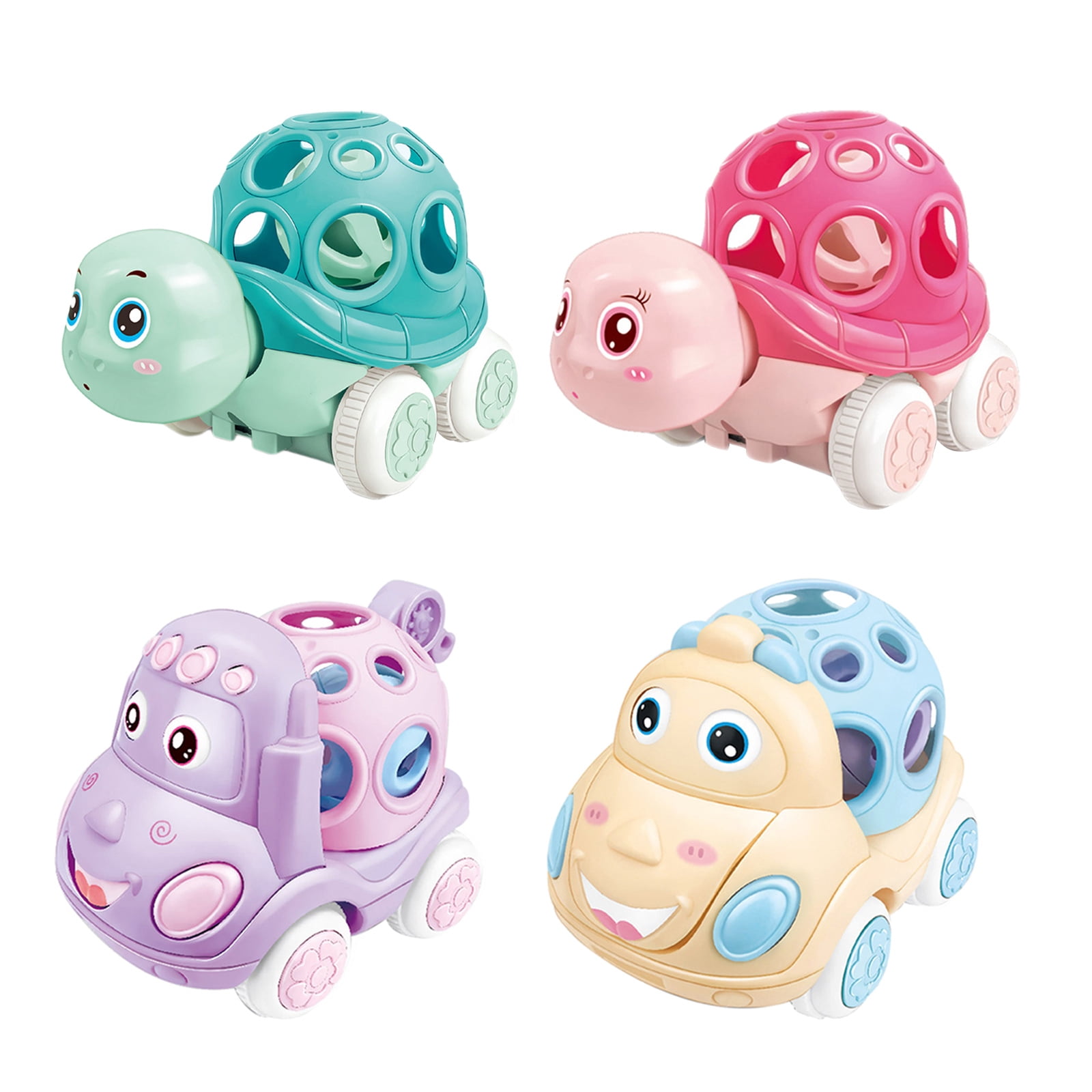 RUISINERY Baby Toy Car Cartoon Animal Push and Go Sliding Car Fine ...