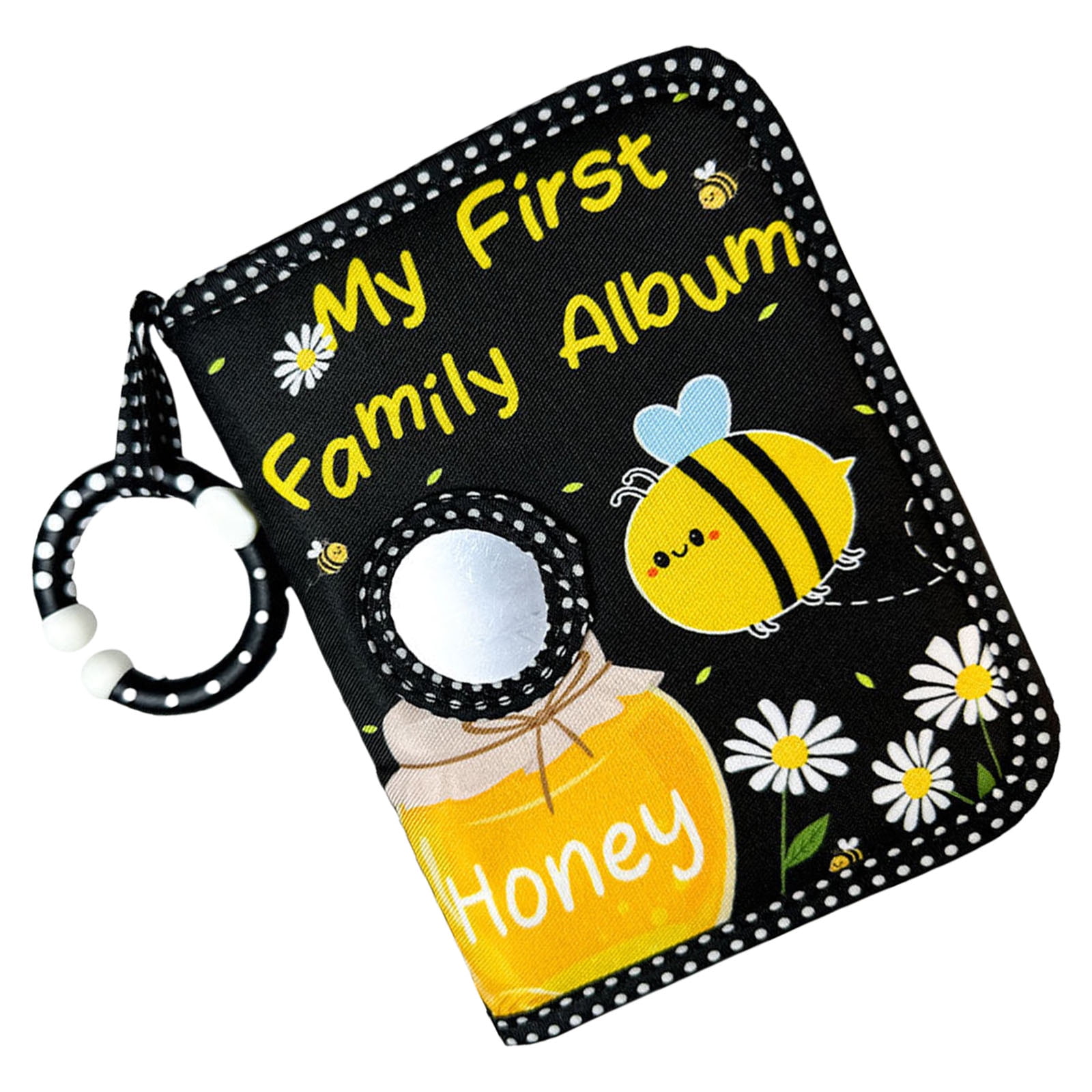 RUISINERY Bees Theme Baby First Family Photo Album Fabric Keepsakes Memory Picture Book with ...