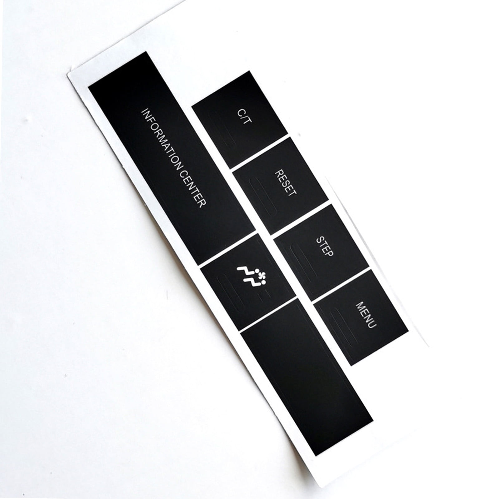 RUISINERY Car Center Console Button Stickers Repair Decals High Precise ...