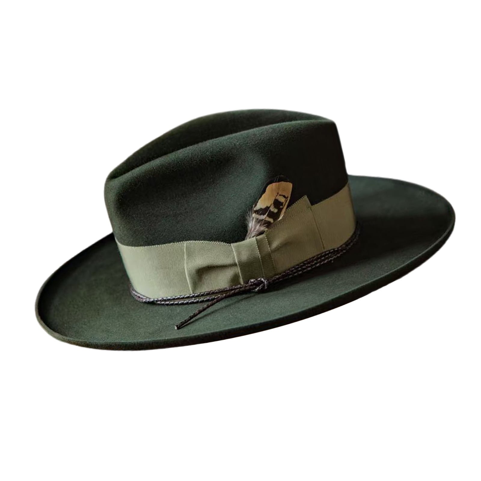 RUISINERY Classical Wool Hat With Woven Ribbon Decors For Fashion ...