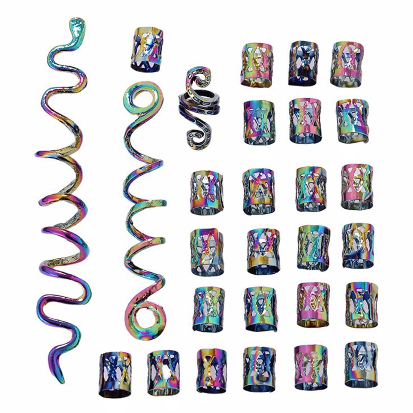 RUISINERY Colorful Ethnic Hair Beads Loose Coil Hair Jewelry For Braid ...