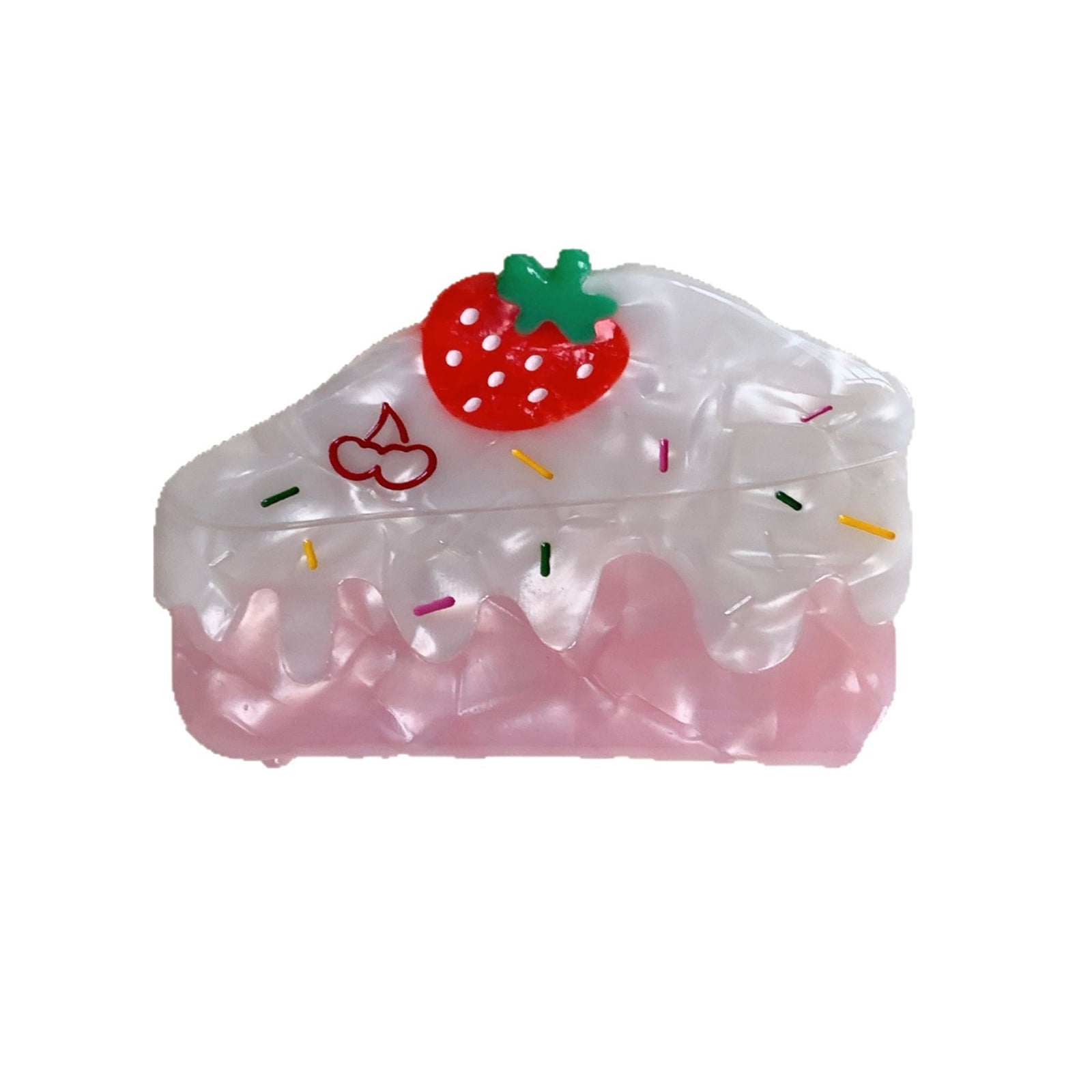 RUISINERY Cream Cake Hair Claw Clip For Sweet Hairstyles Great For ...