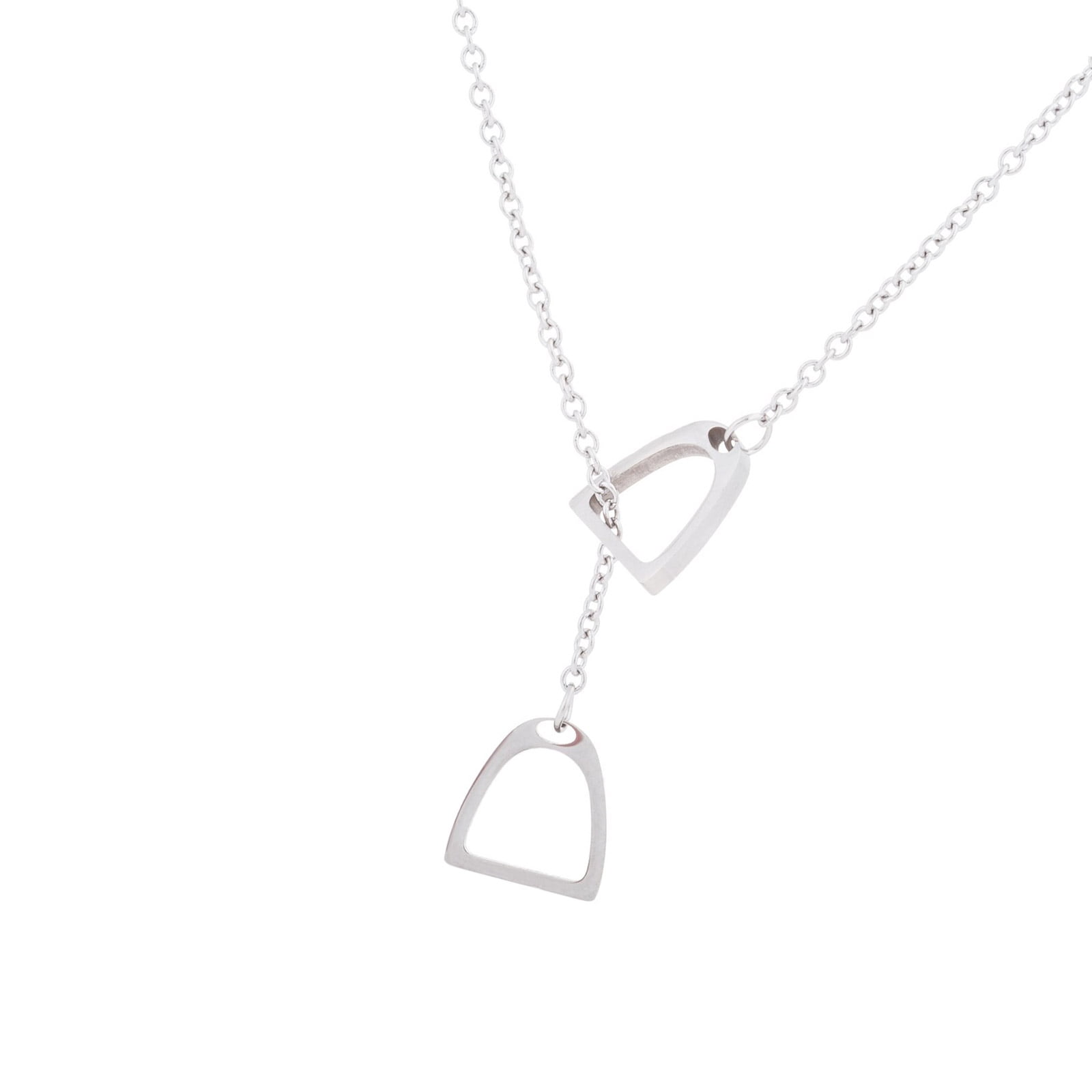 RUISINERY Double Horse Stirrups Lariat Necklace Unique Horse Stirrups ...